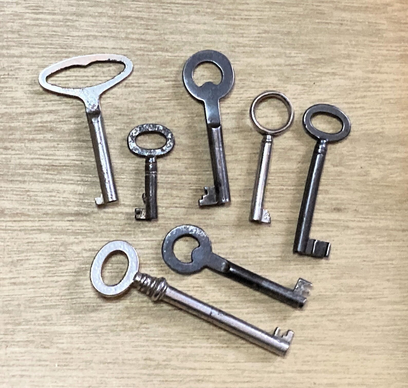 Authentic Vintage Skeleton Key Ring Set (#7 TOTAL) - Etsy
