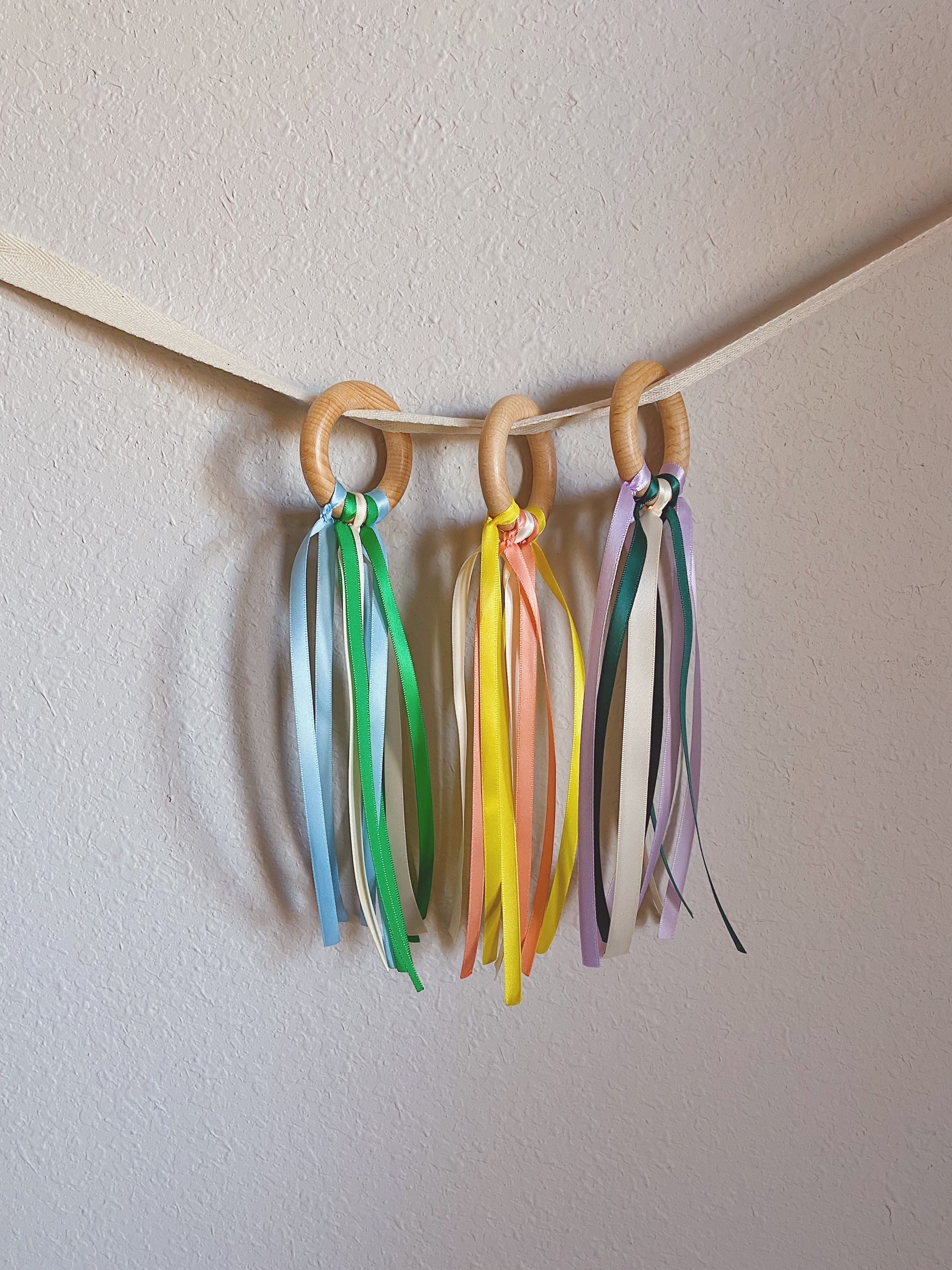 Montessori Sensory Ribbon Toy Wooden Baby Toy Sensory Toy - Etsy