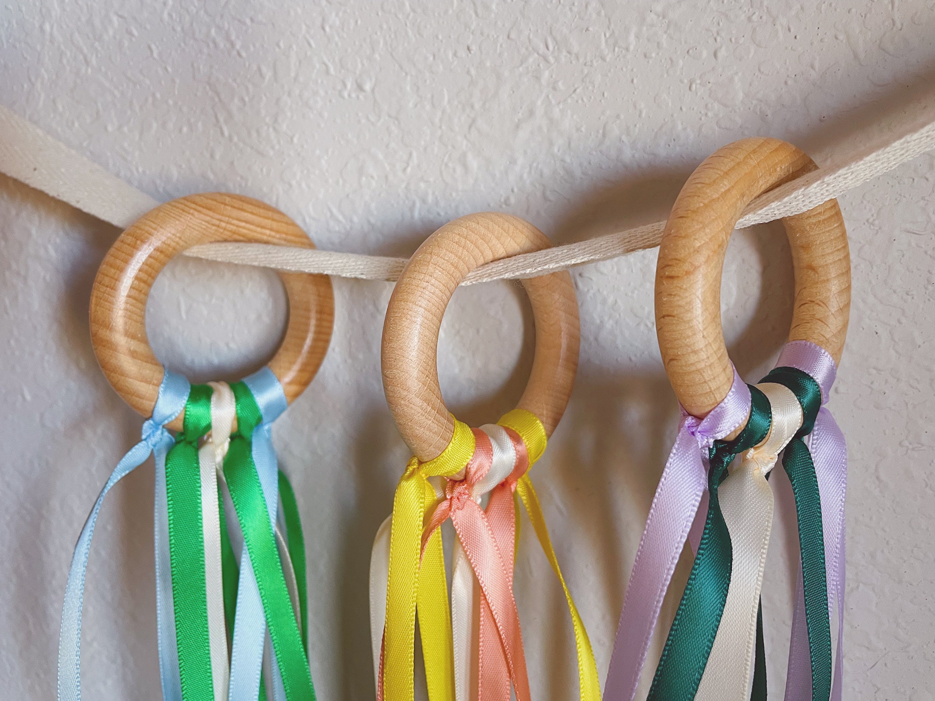 Montessori Sensory Ribbon Toy Wooden Baby Toy Sensory Toy - Etsy