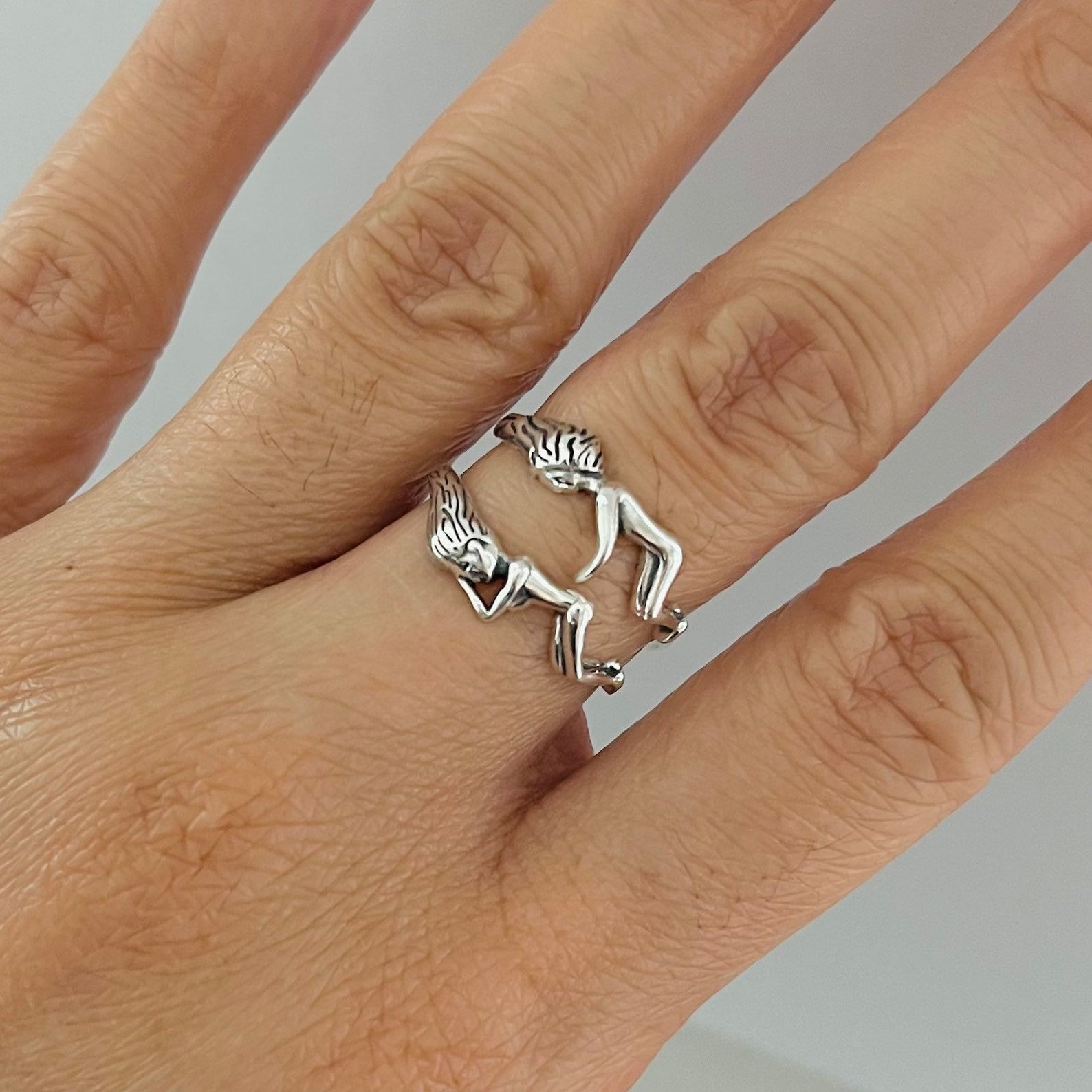 Sterling Silver Lovers Ring, Partners Ring, Couple Ring, Love Ring ...