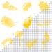 Yellow Watercolor Splashes and Gold Overlays, 32 PNG, Background ...