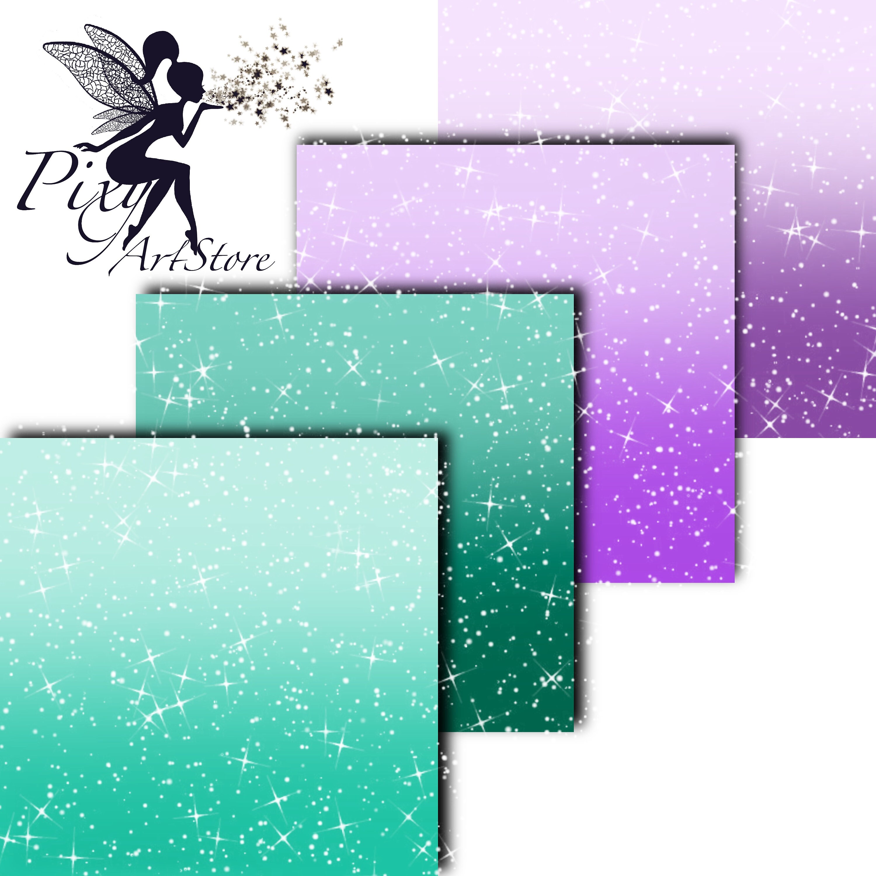 Twilight Fade Ombre Digital Paper Instant Download Ombre - Etsy