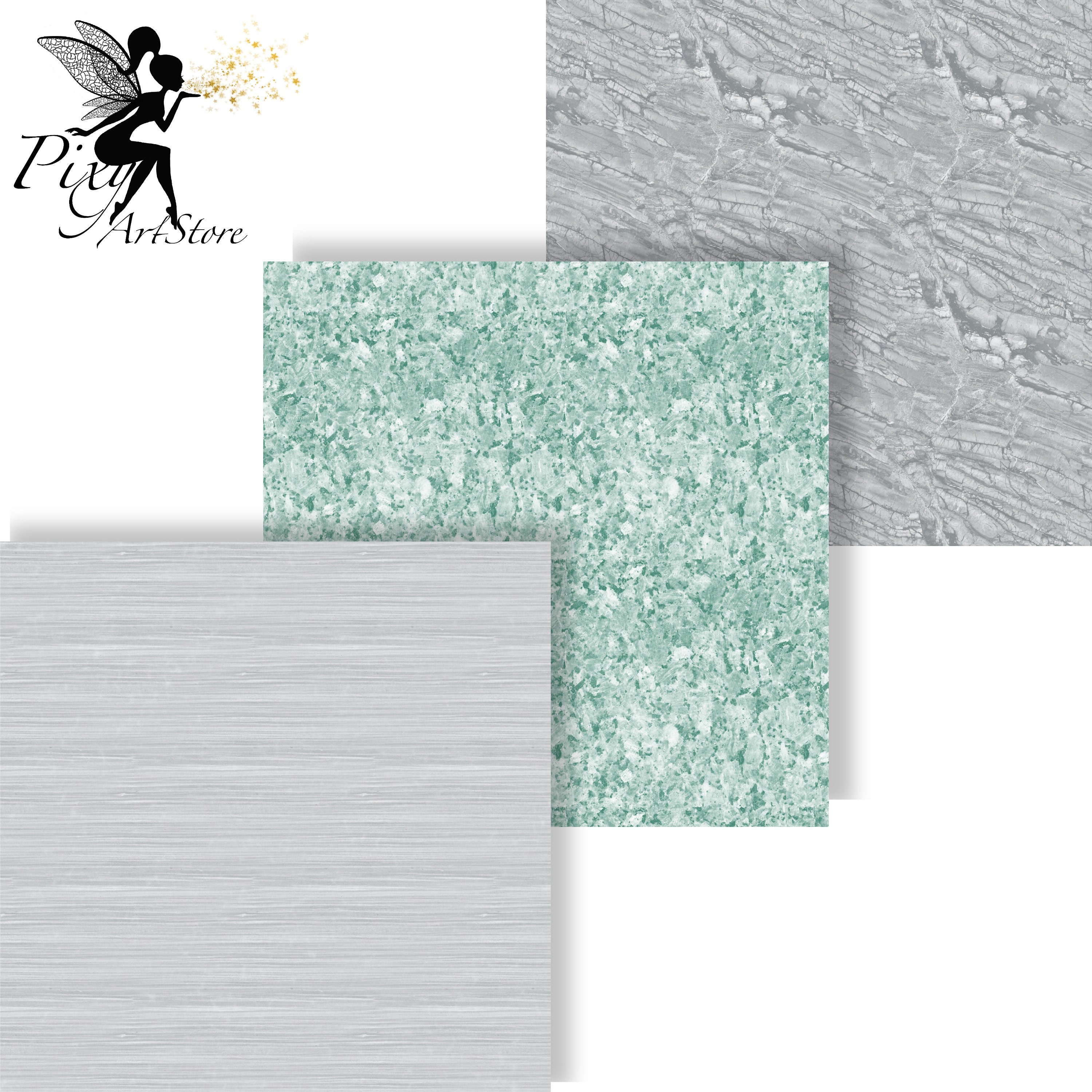 Marble Stone Texture Digital Papers, Sage Marble Paper, Stone Texture ...