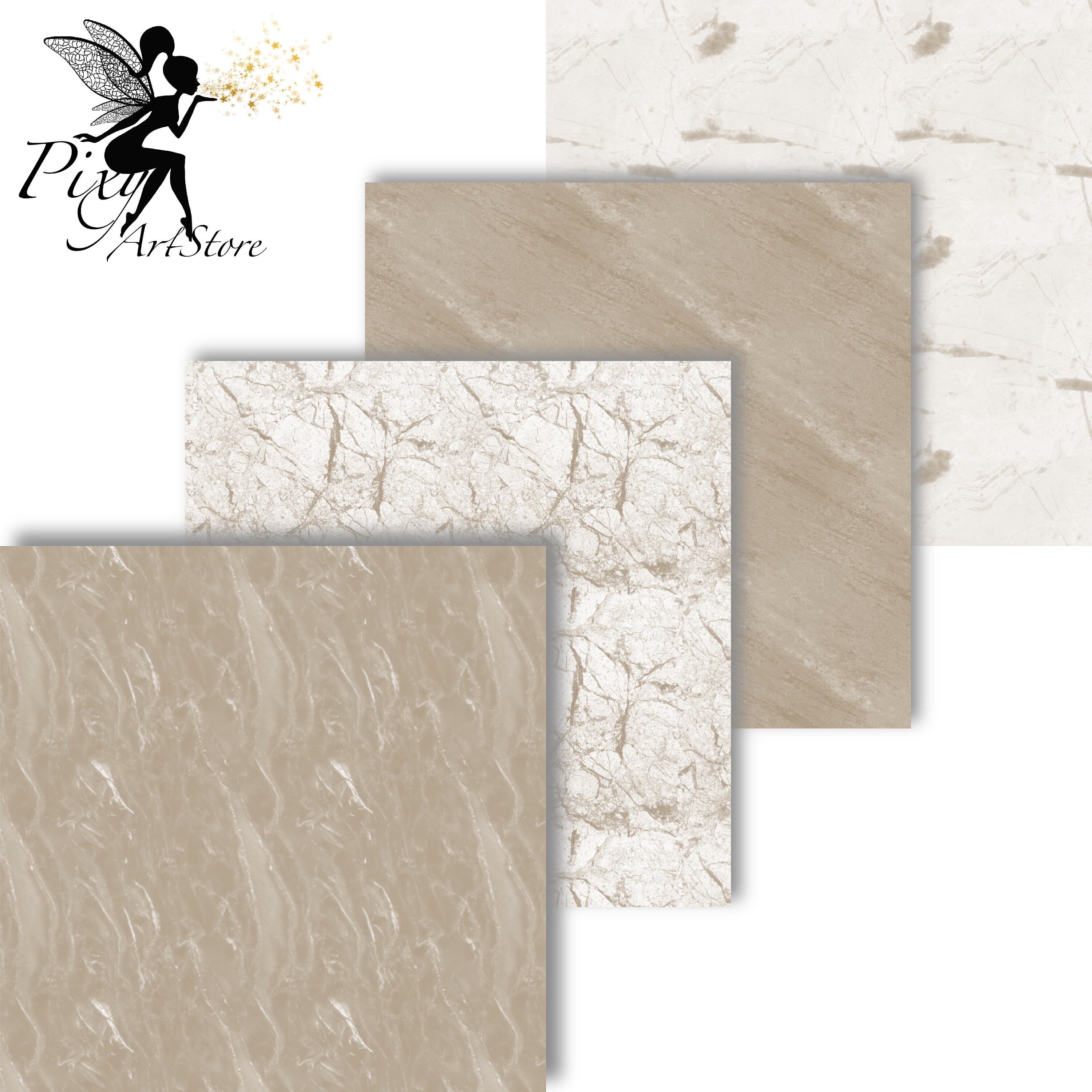 Marble Stone Texture Digital Papers, Beige Marble Paper, Stone Texture ...