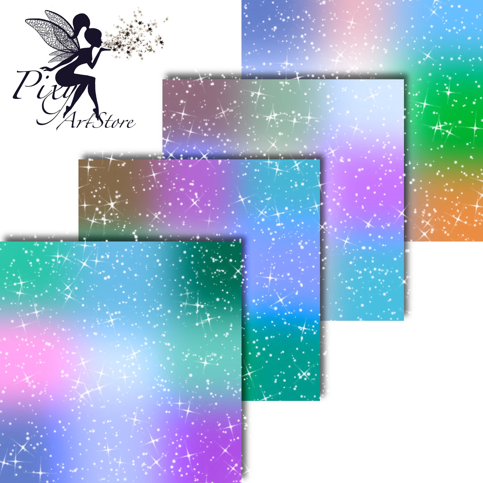 Twilight Fade Ombre Digital Paper, Instant Download, Ombre Paper ...