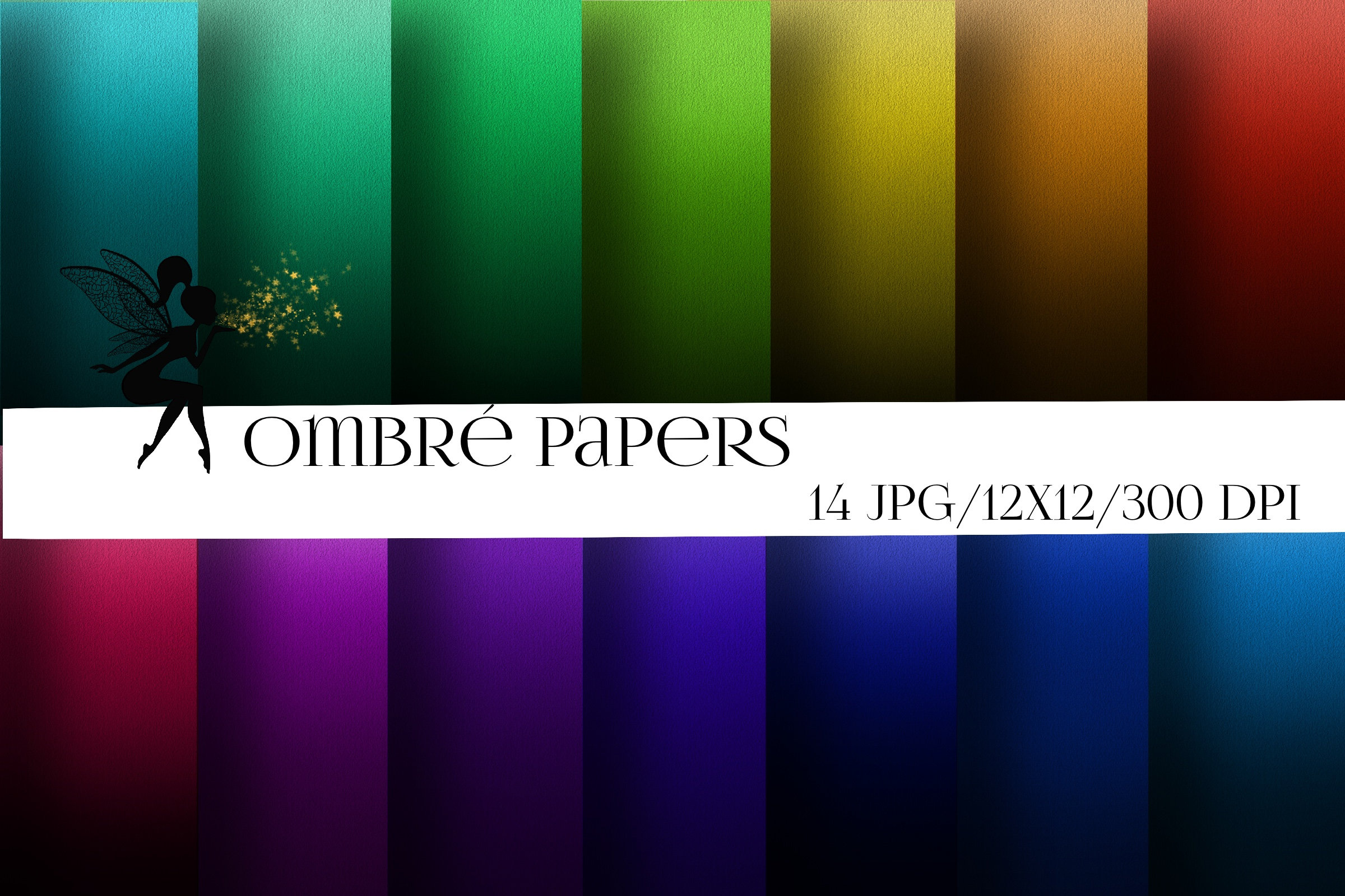 Ombre Digital Papers 14 JPG Pack Instant Download Ombre - Etsy