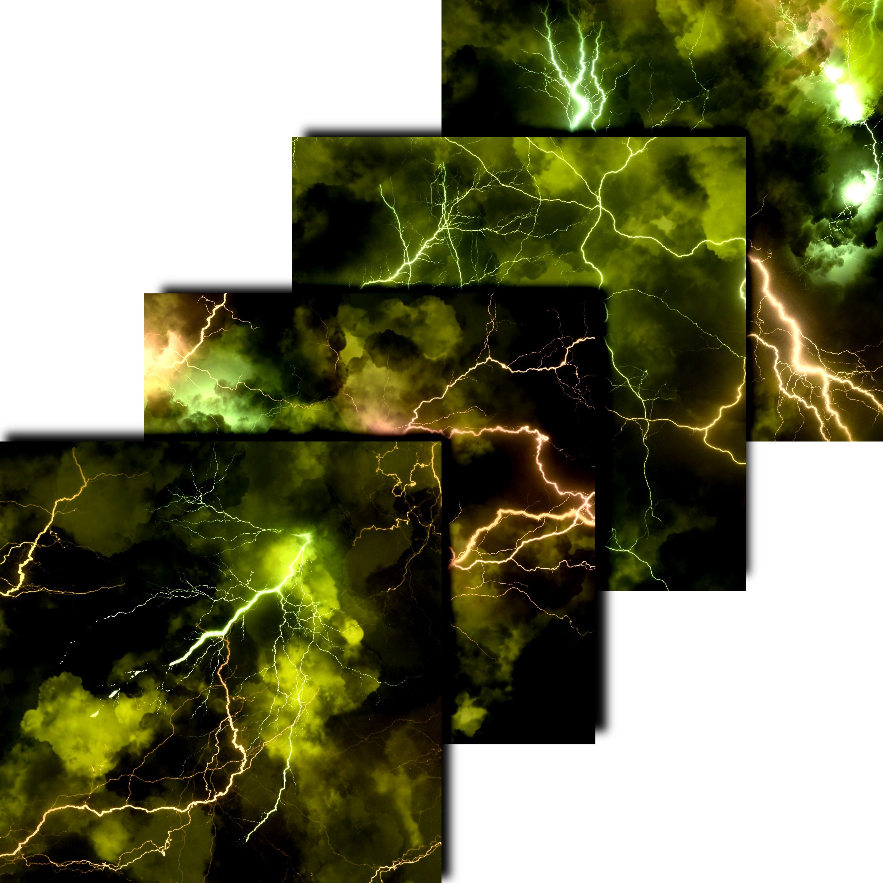 Thunder Lightning Storm Papers, Digital Set Papers, JPG Lightning ...