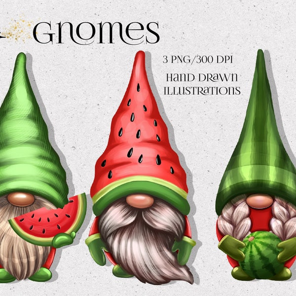 Watermelon Gnome - Etsy