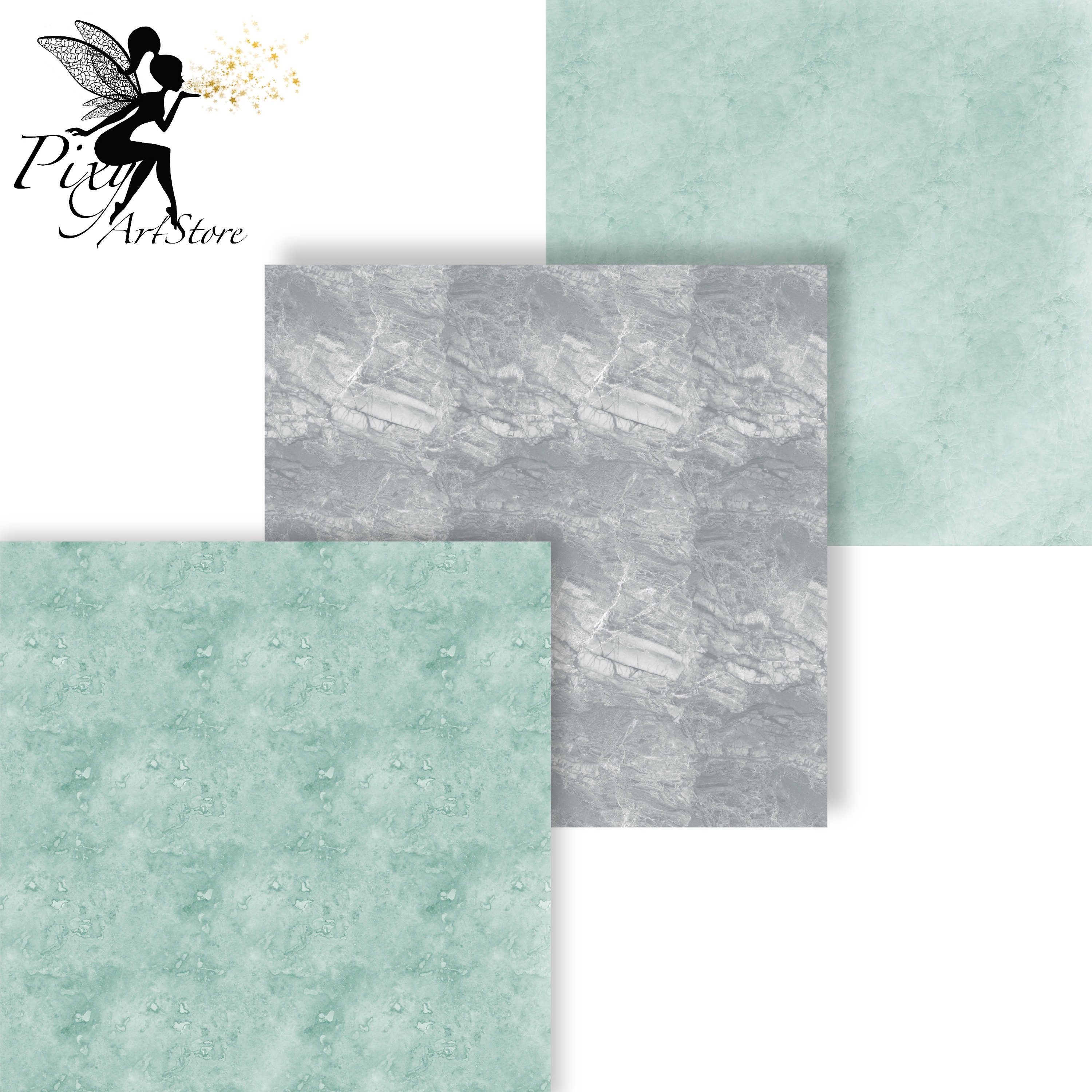 Marble Stone Texture Digital Papers, Sage Marble Paper, Stone Texture ...