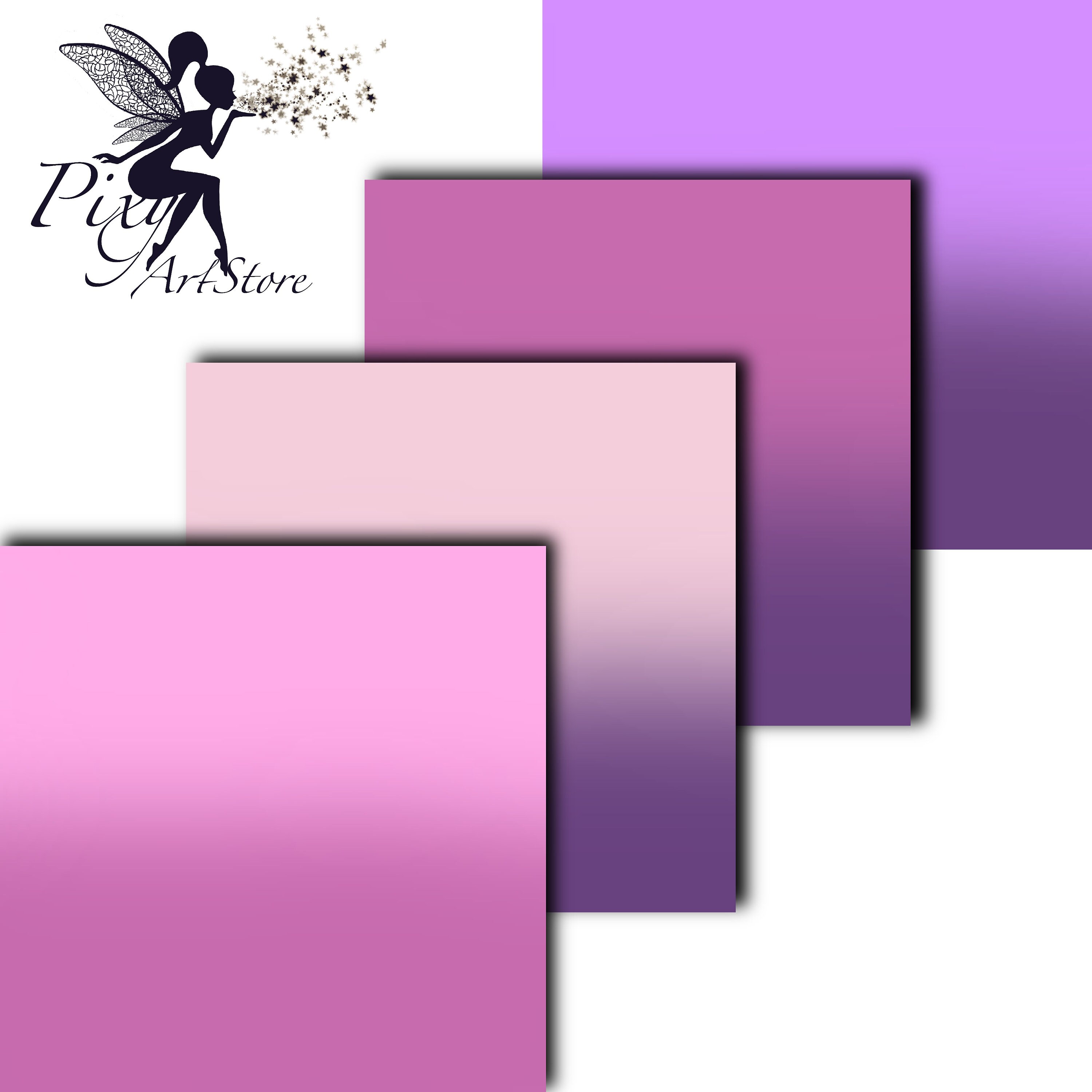 Ombre Digital Papers -12 JPG Pack, Instant Download, Blue Ombre ...