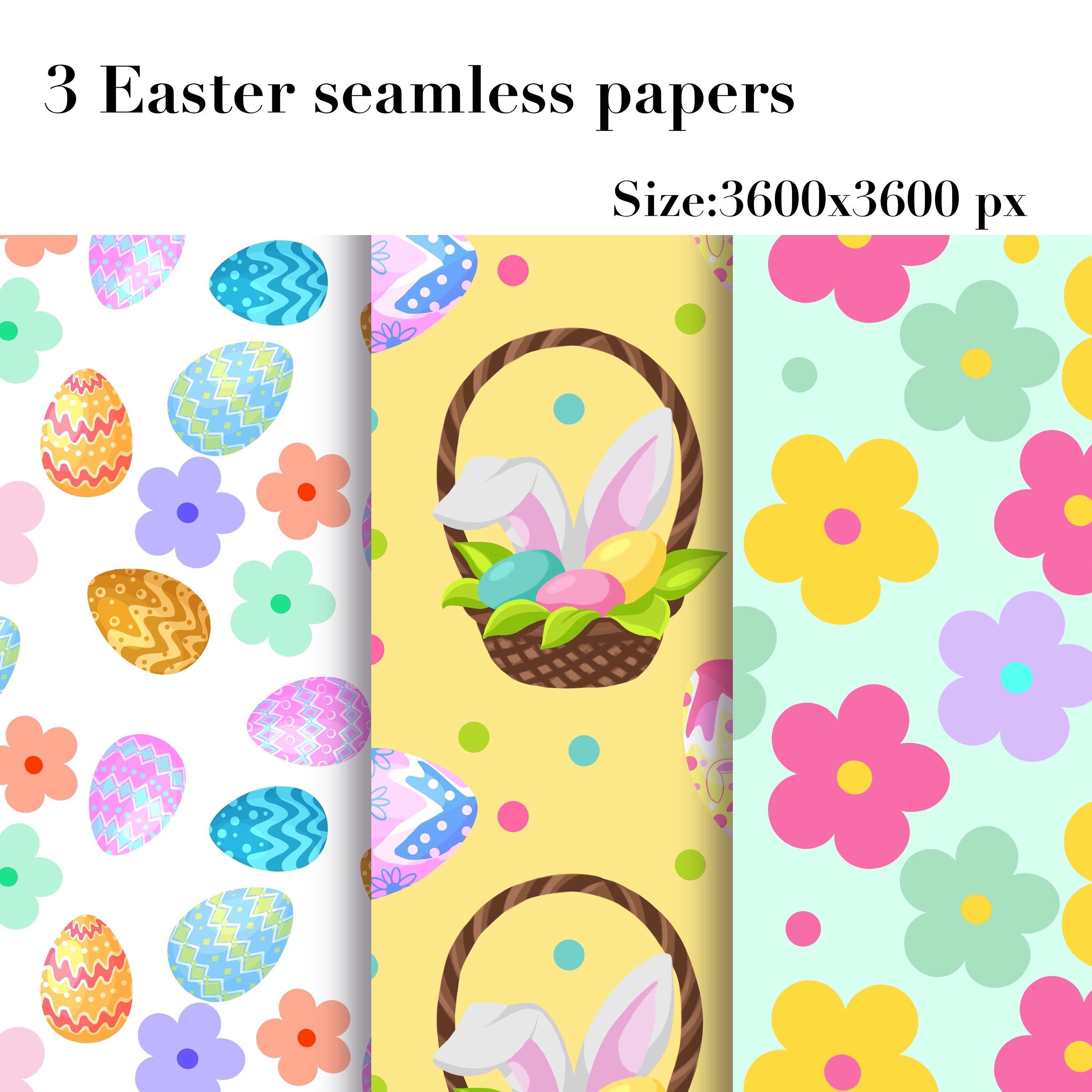 Easter Clipart, PNG Easter Egg, Easter Seamless Papers, Pastel Egg ...