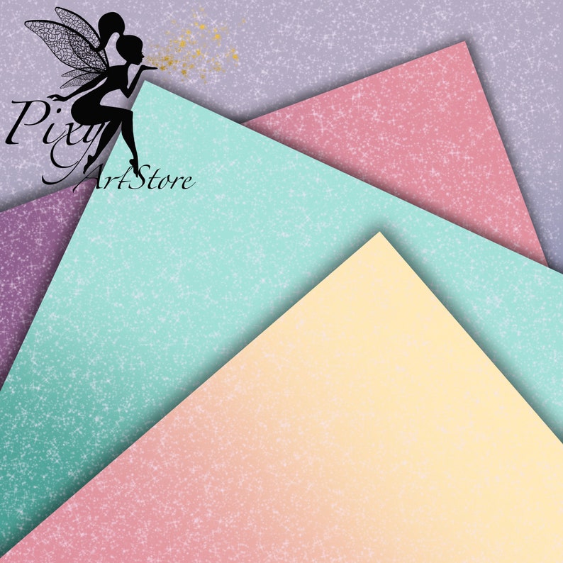 Twilight Fade Digital Paper Instant Download Ombre Starry - Etsy
