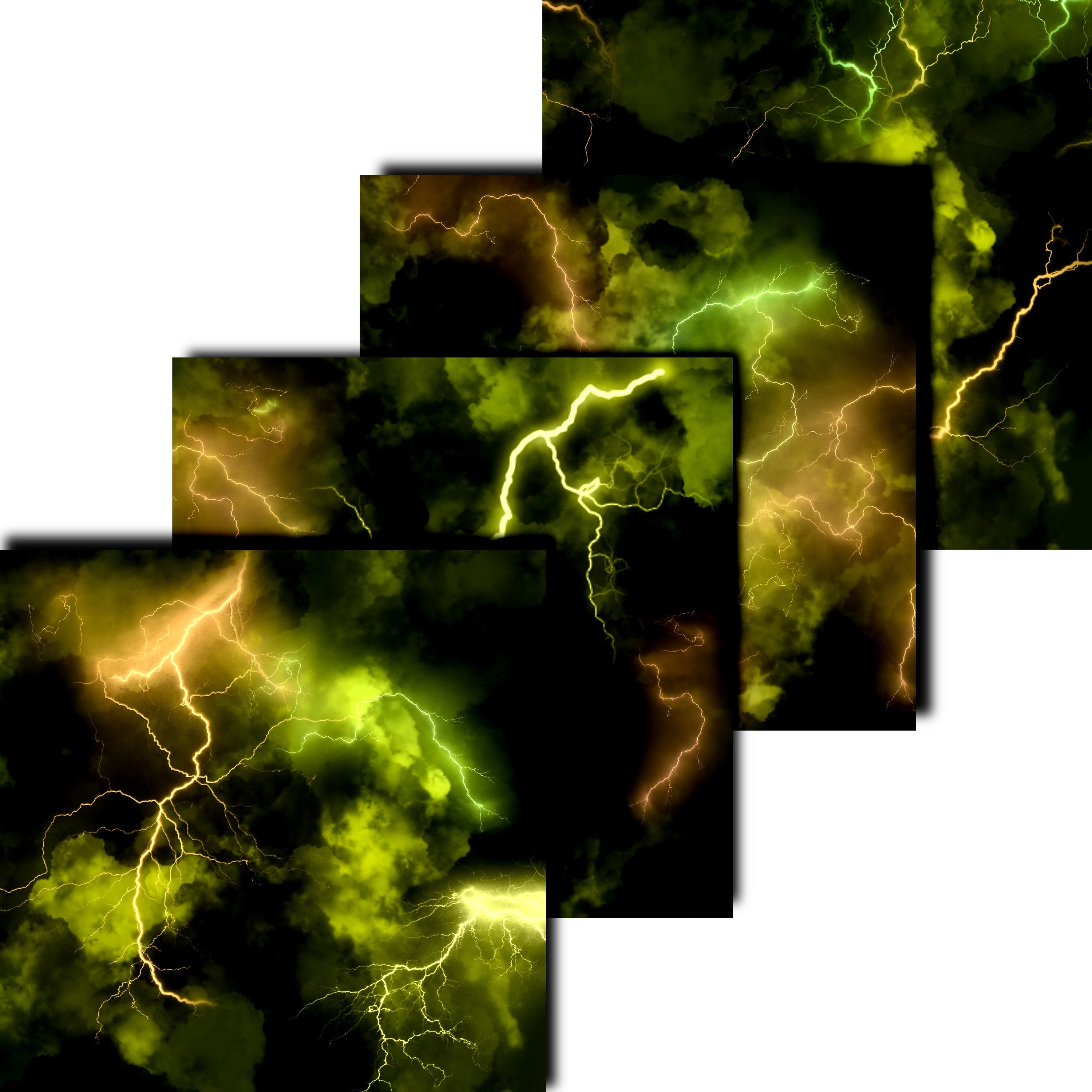 Thunder Lightning Storm Papers, Digital Set Papers, JPG Lightning ...