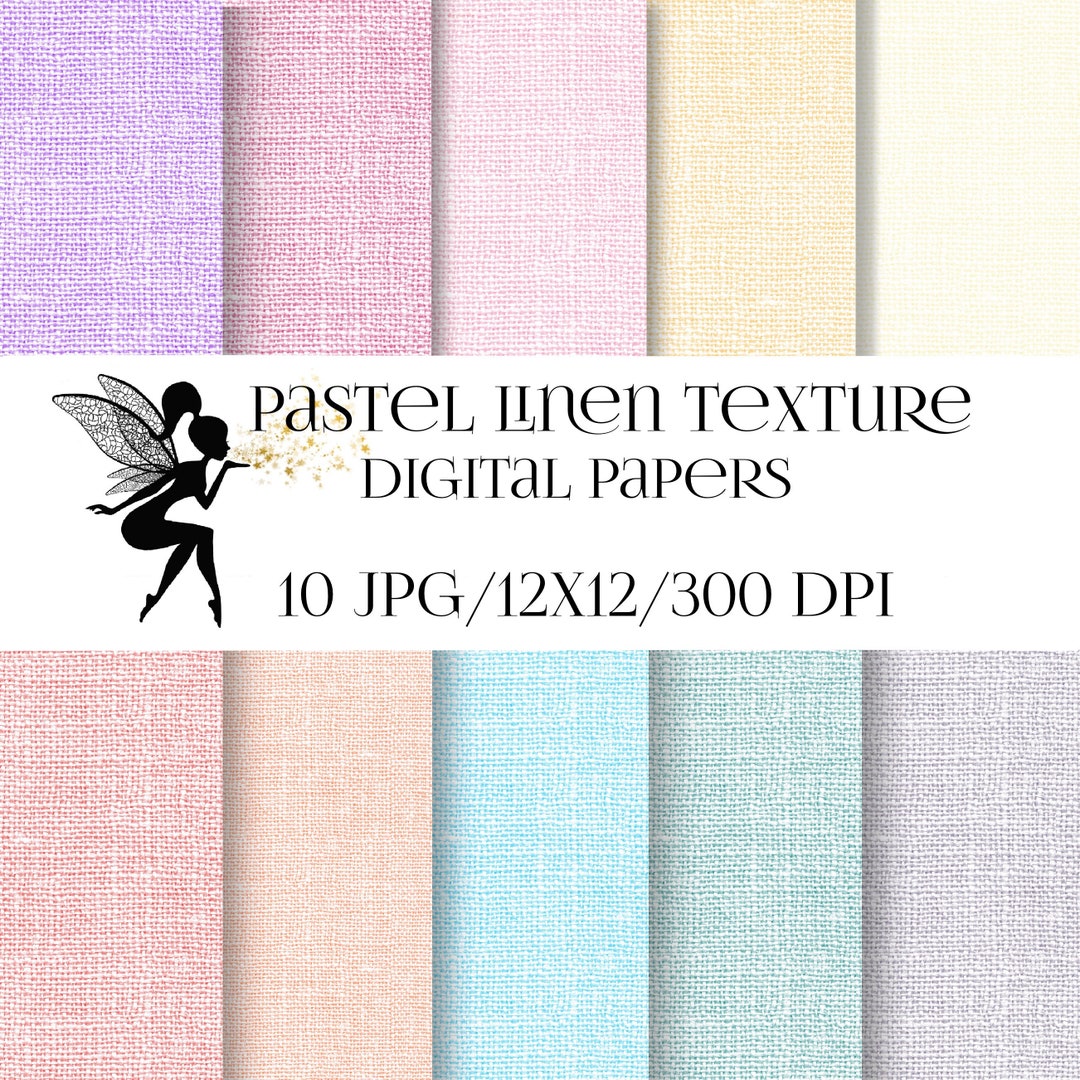 Pastel Linen Digital Paper, Pastel Linen Background, Digital Linen ...