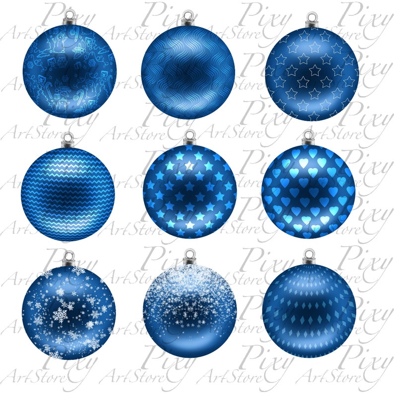 Christmas Balls Clipart, Blue Balls, Christmas Clipart, Christmas ...