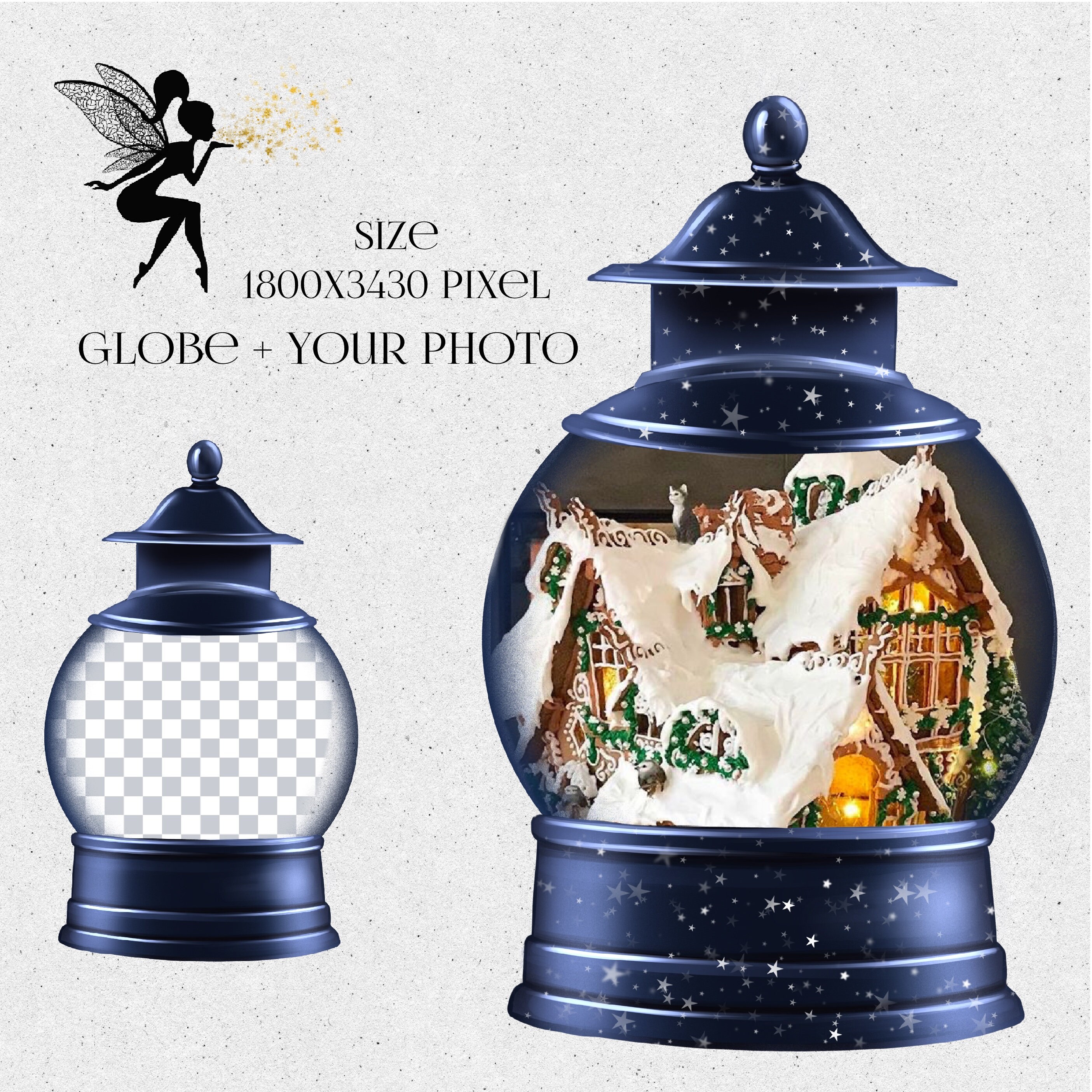 Christmas Snow Globes With Snow in PNG, Hand Drawn Clipart, Digital ...