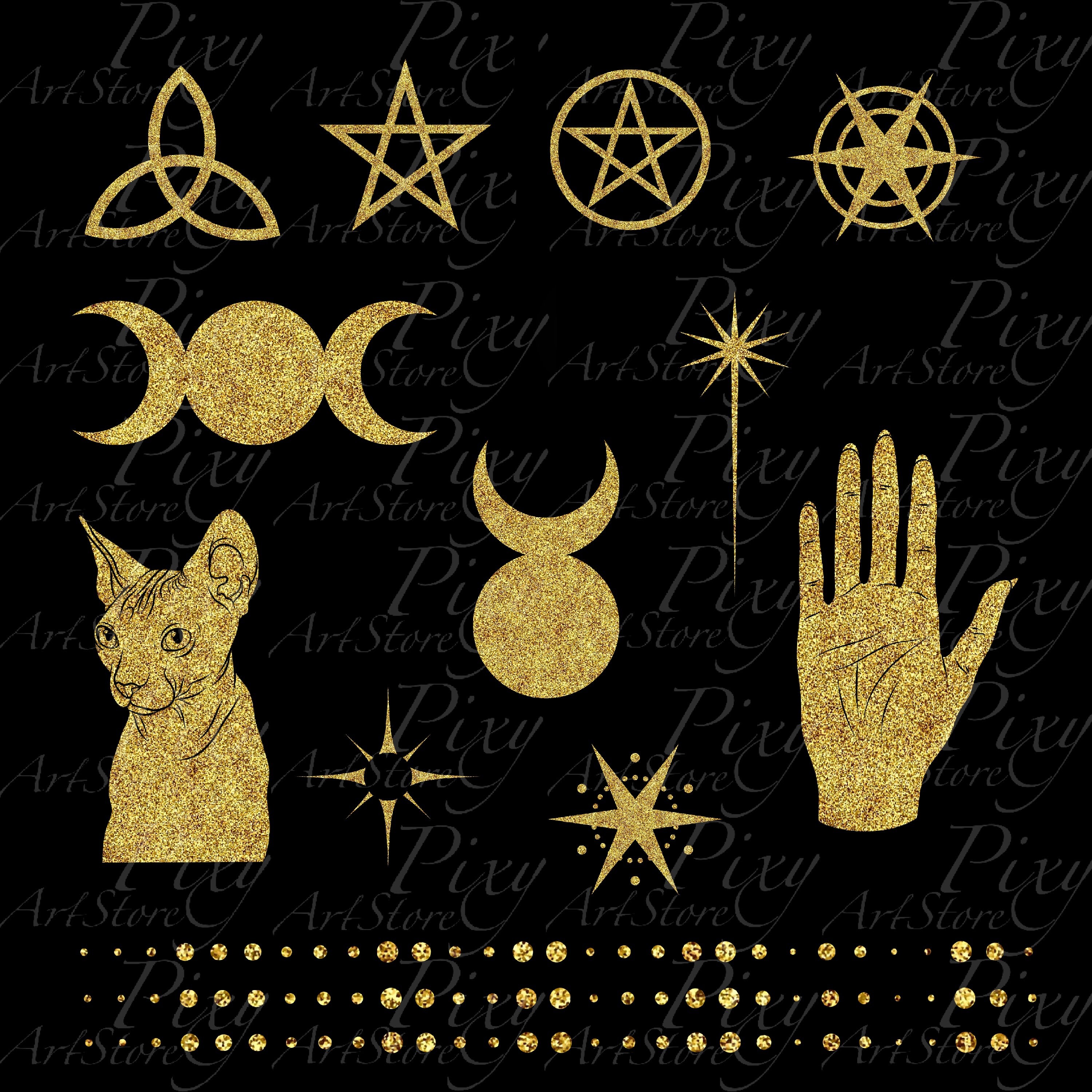 30 PNG Gold Celestial Zodiak Clipart, Celestial Collection for Clipart ...