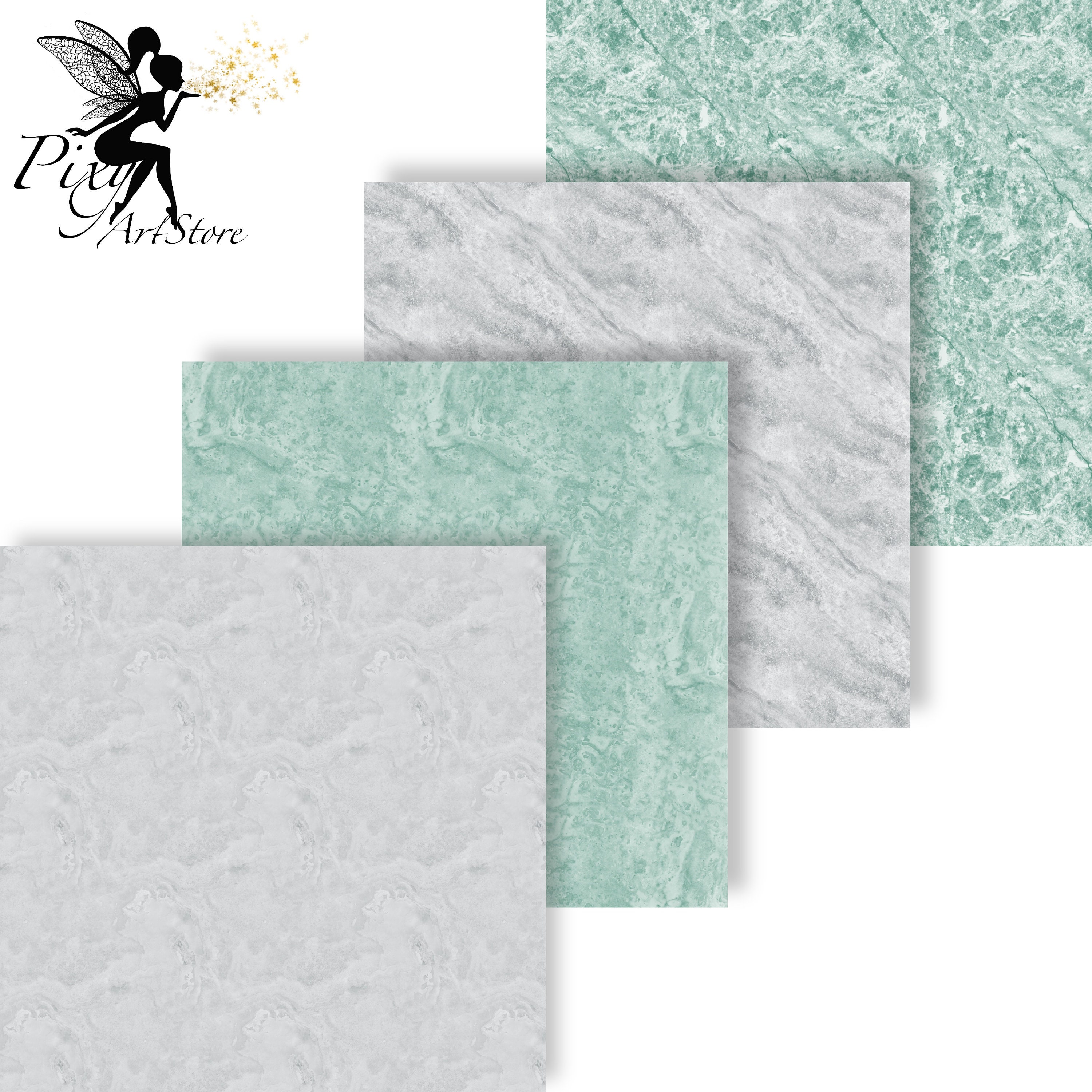 Marble Stone Texture Digital Papers, Sage Marble Paper, Stone Texture ...