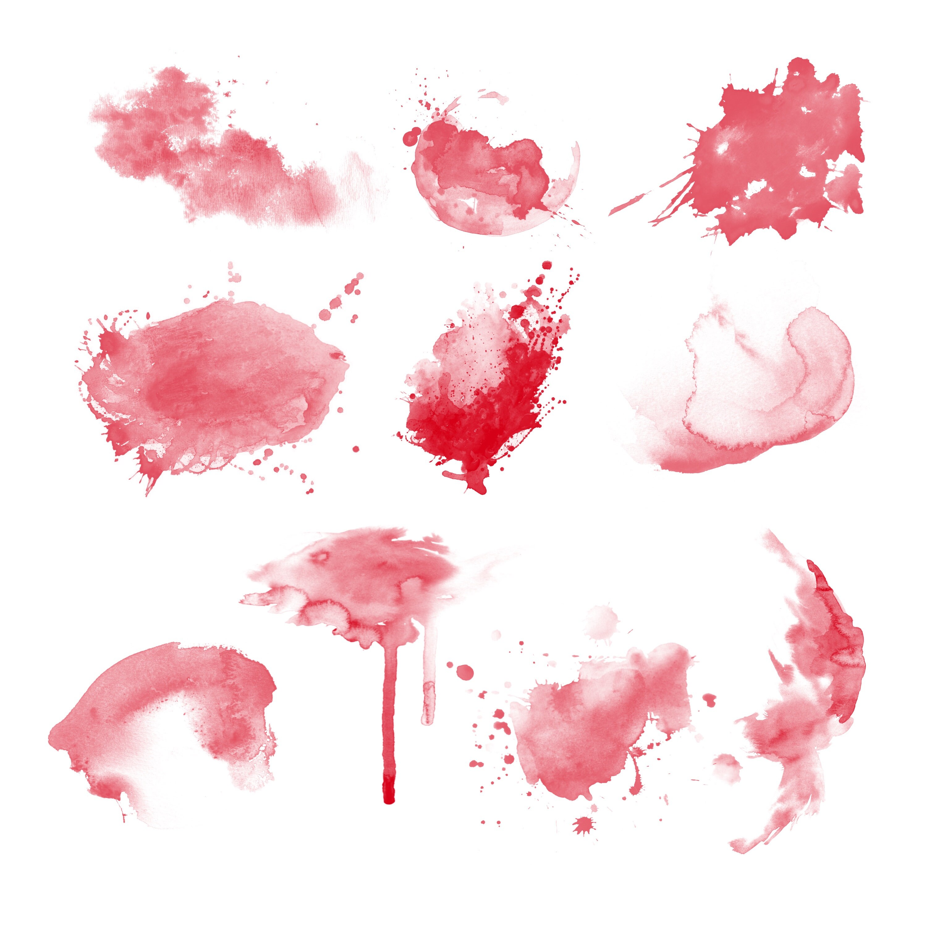 Red Watercolor Splashes and Gold Overlays, Background Watercolor, Gold ...