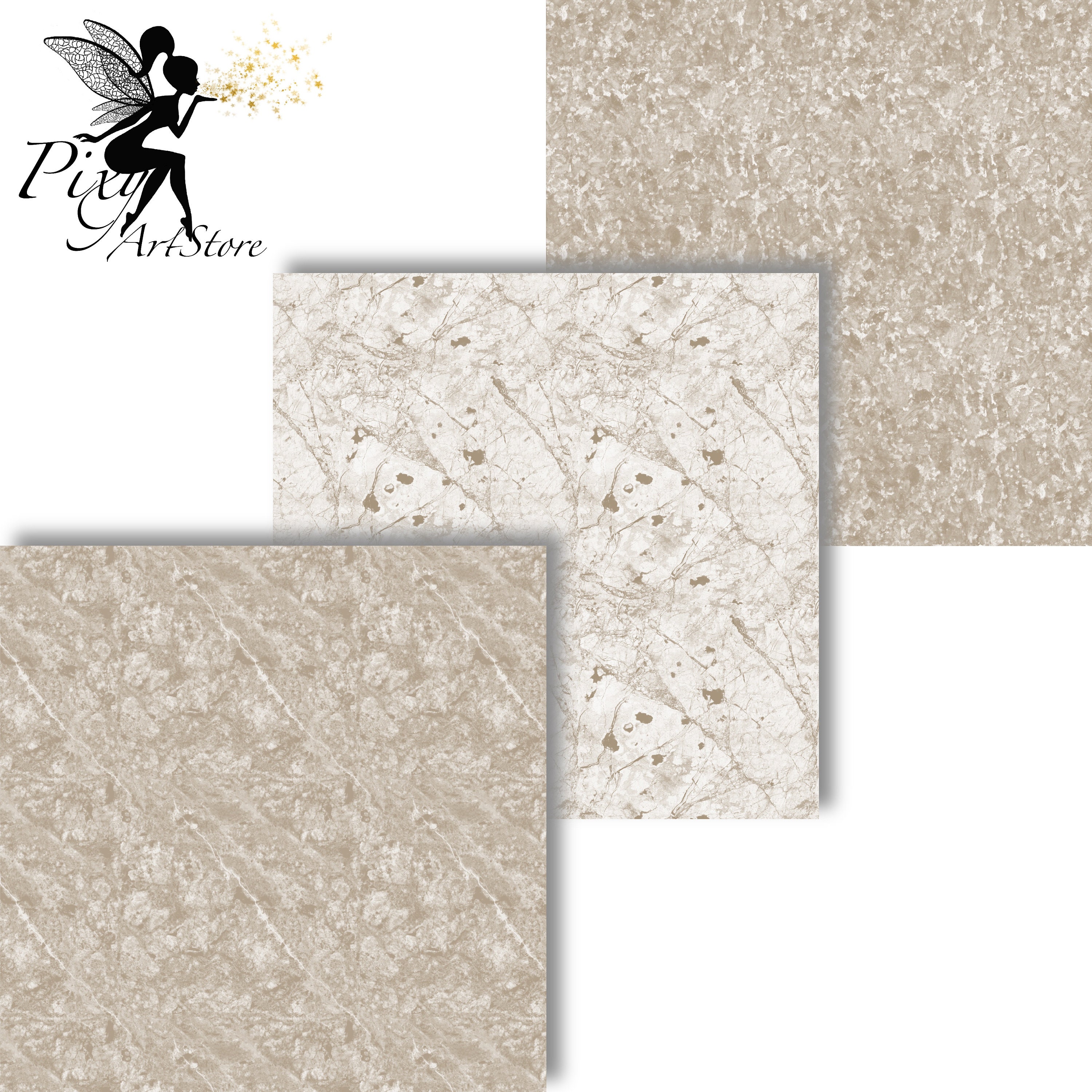 Marble Stone Texture Digital Papers, Beige Marble Paper, Stone Texture ...