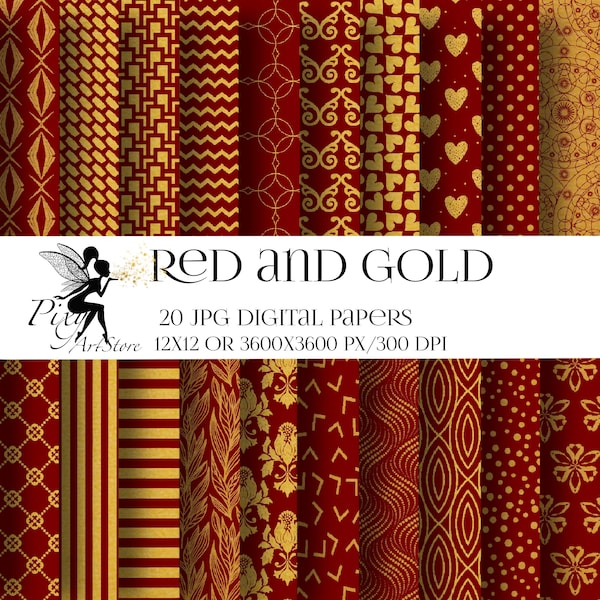 Gold Digital Papers - Etsy