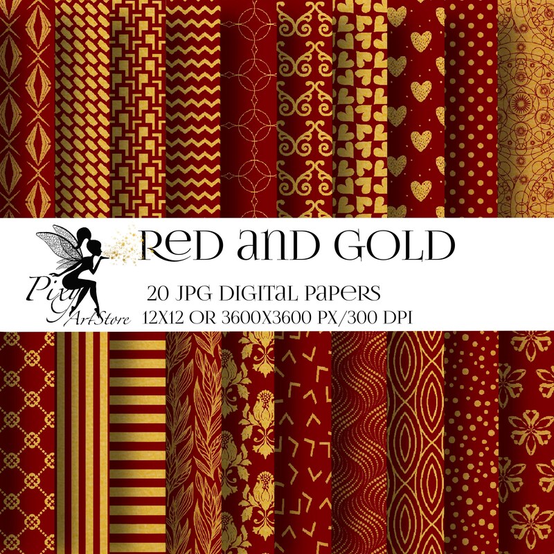 Gold Digital Papers - Etsy