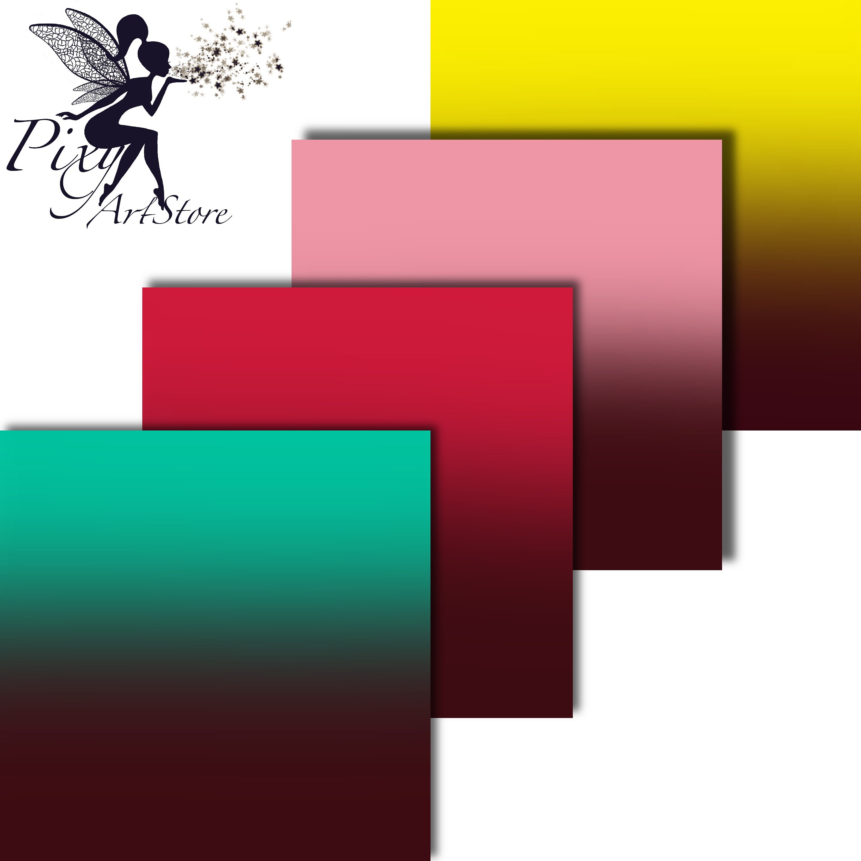 Ombre Digital Papers 8 JPG Pack, Instant Download, Multicolor Ombre ...