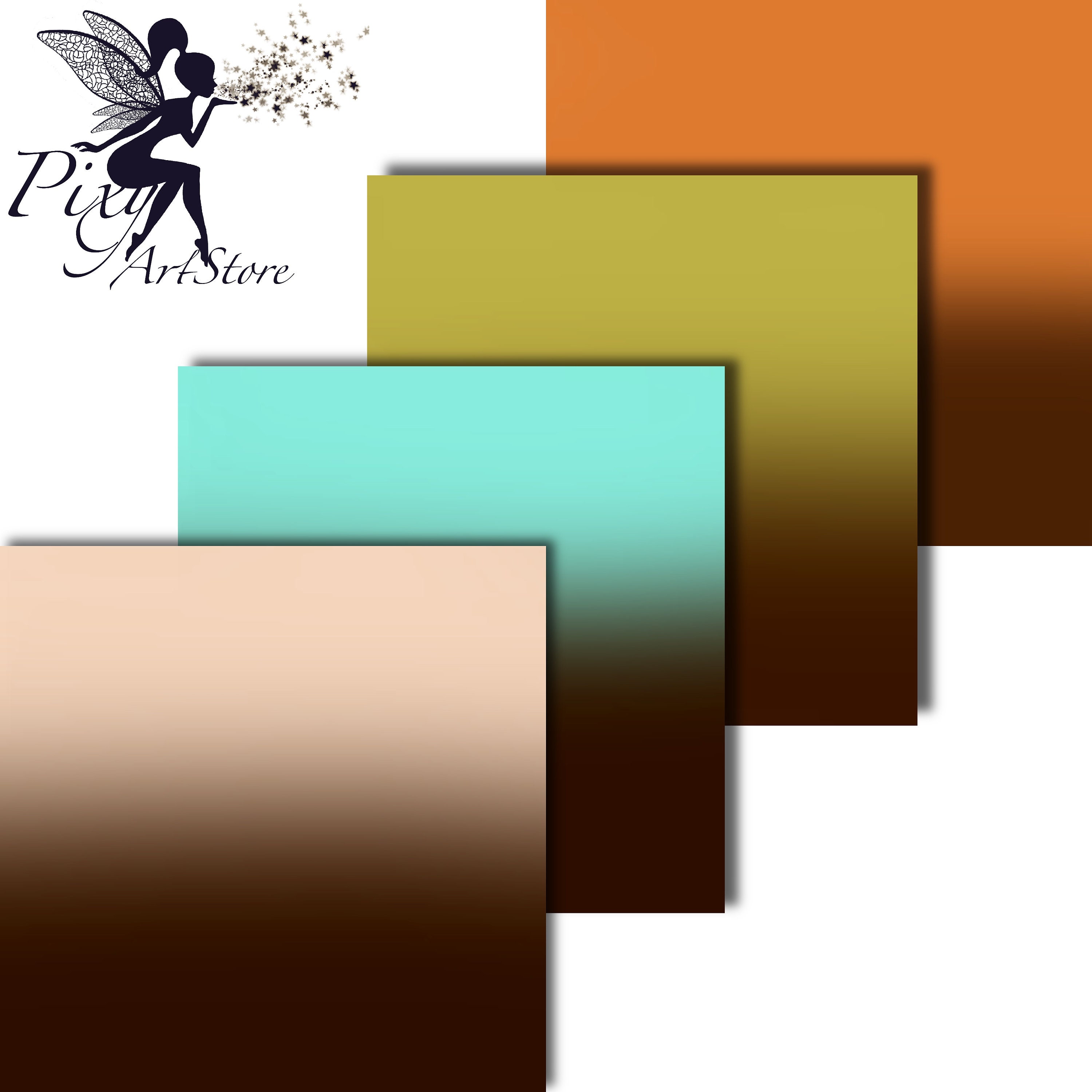 Ombre Digital Papers -8 JPG Pack, Instant Download, Multicolor Ombre ...