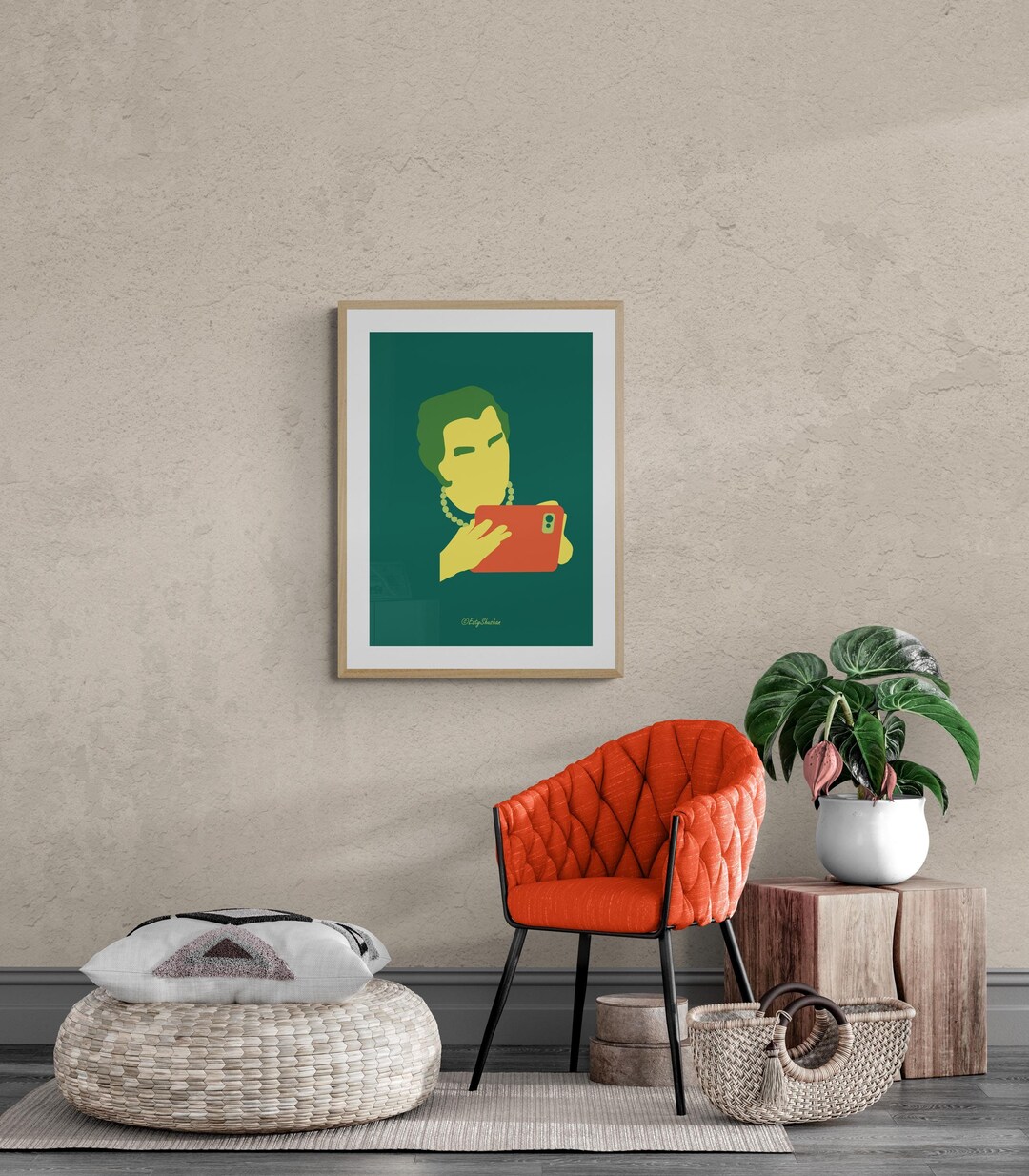 Golda Meir Illustrated Art Print, Jewish Pop Art Unframed Poster, Modern Jewish Decor, Humorous ...