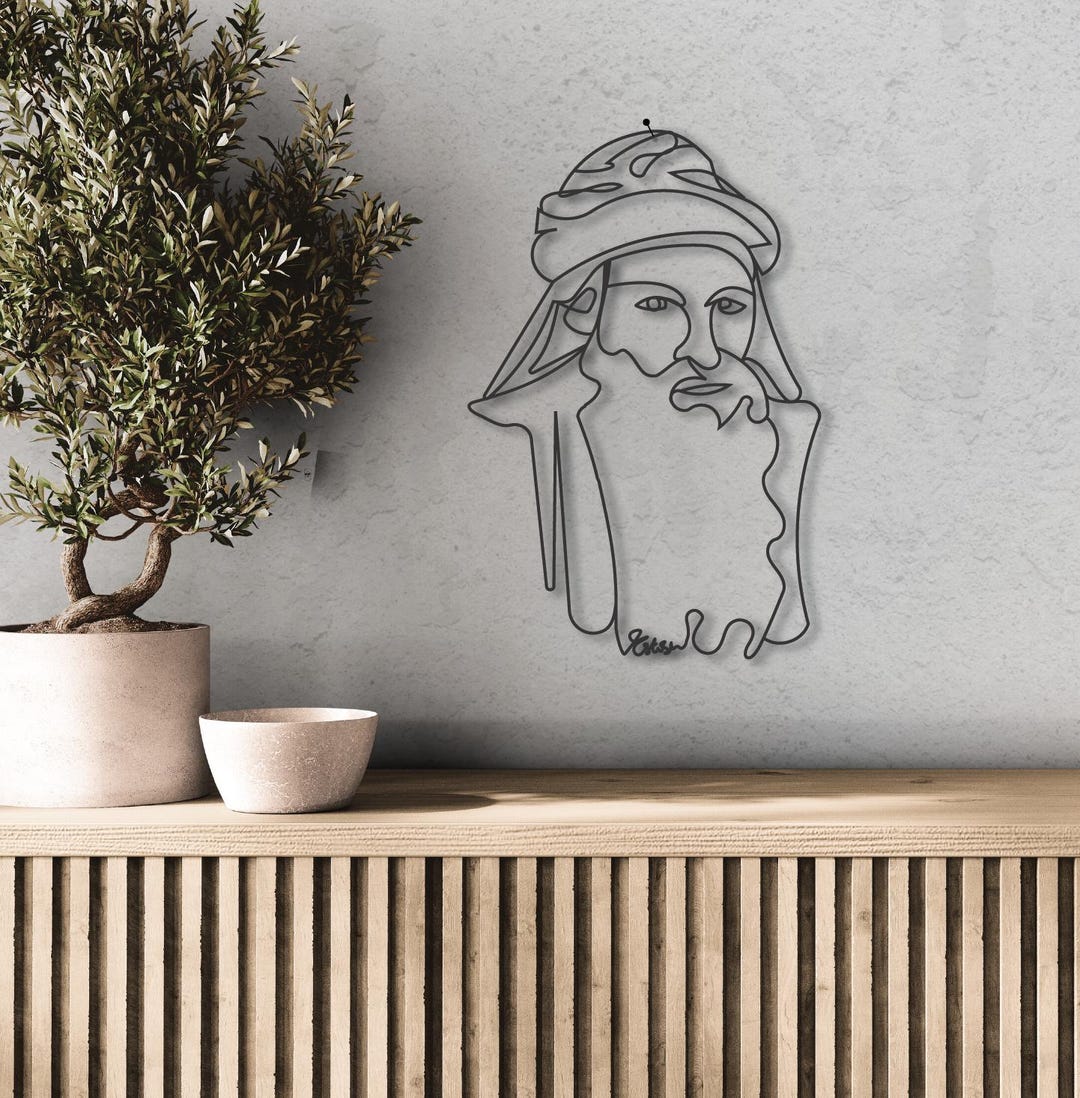 Rabbi Yossef Karo Metal Wall Art – Modern Judaica Decor - Etsy