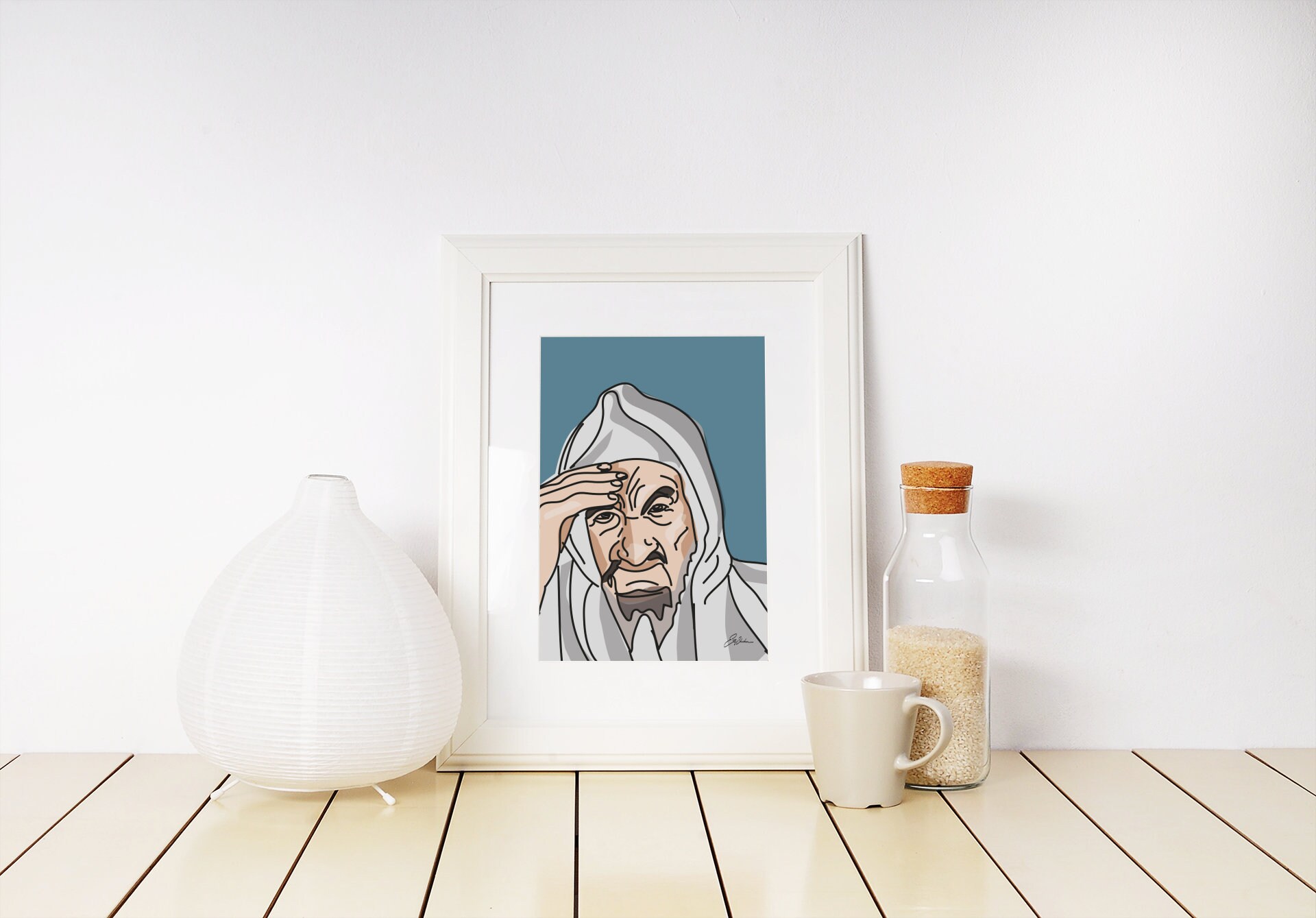 Modern Jewish Art, Baba Sali Portrait Art Print, Jewish Unframed Poster ...