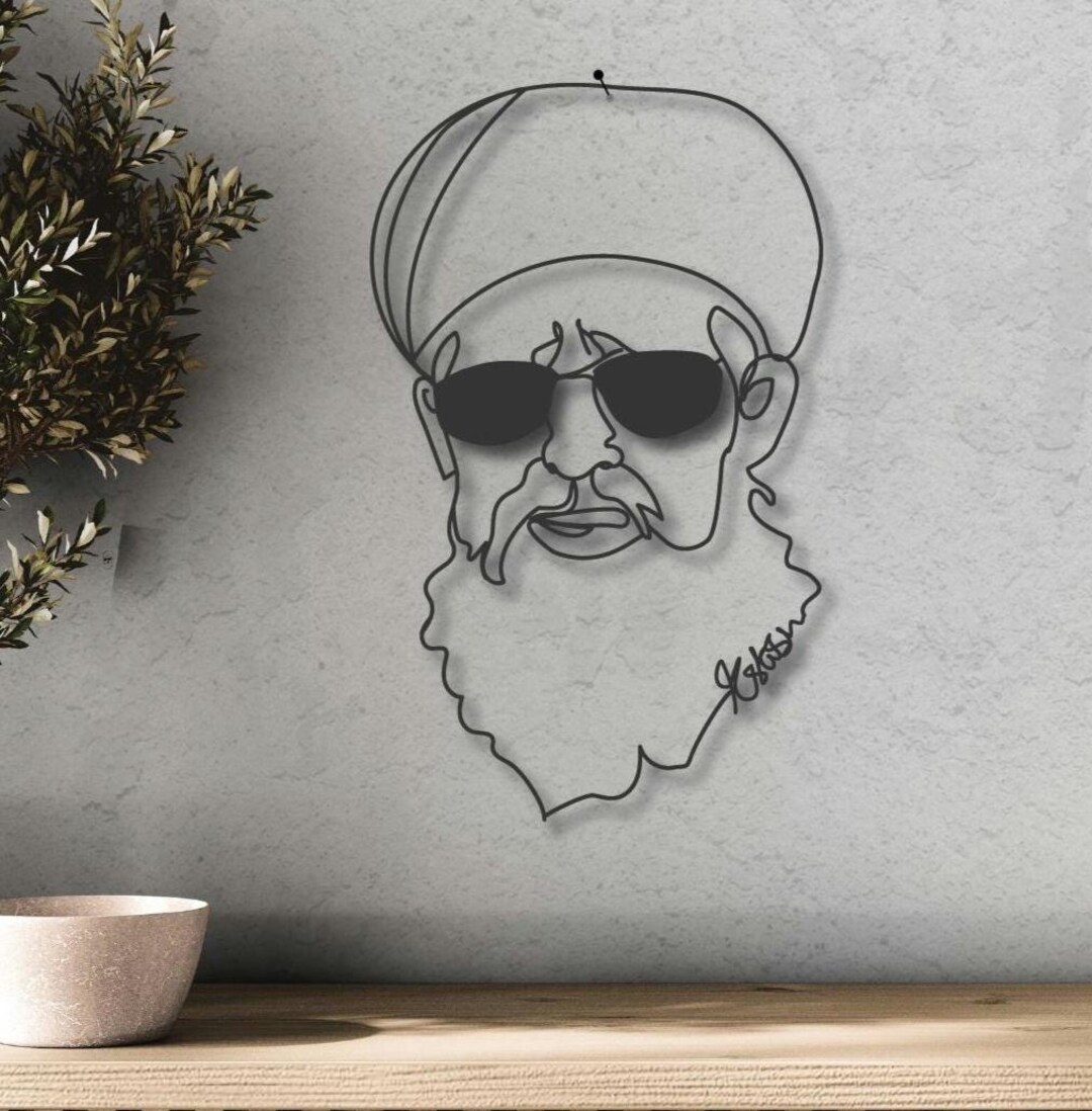 Rav Ovadia Yosef Metal Wall Art–contemporary Judaica– Minimalist Laser ...