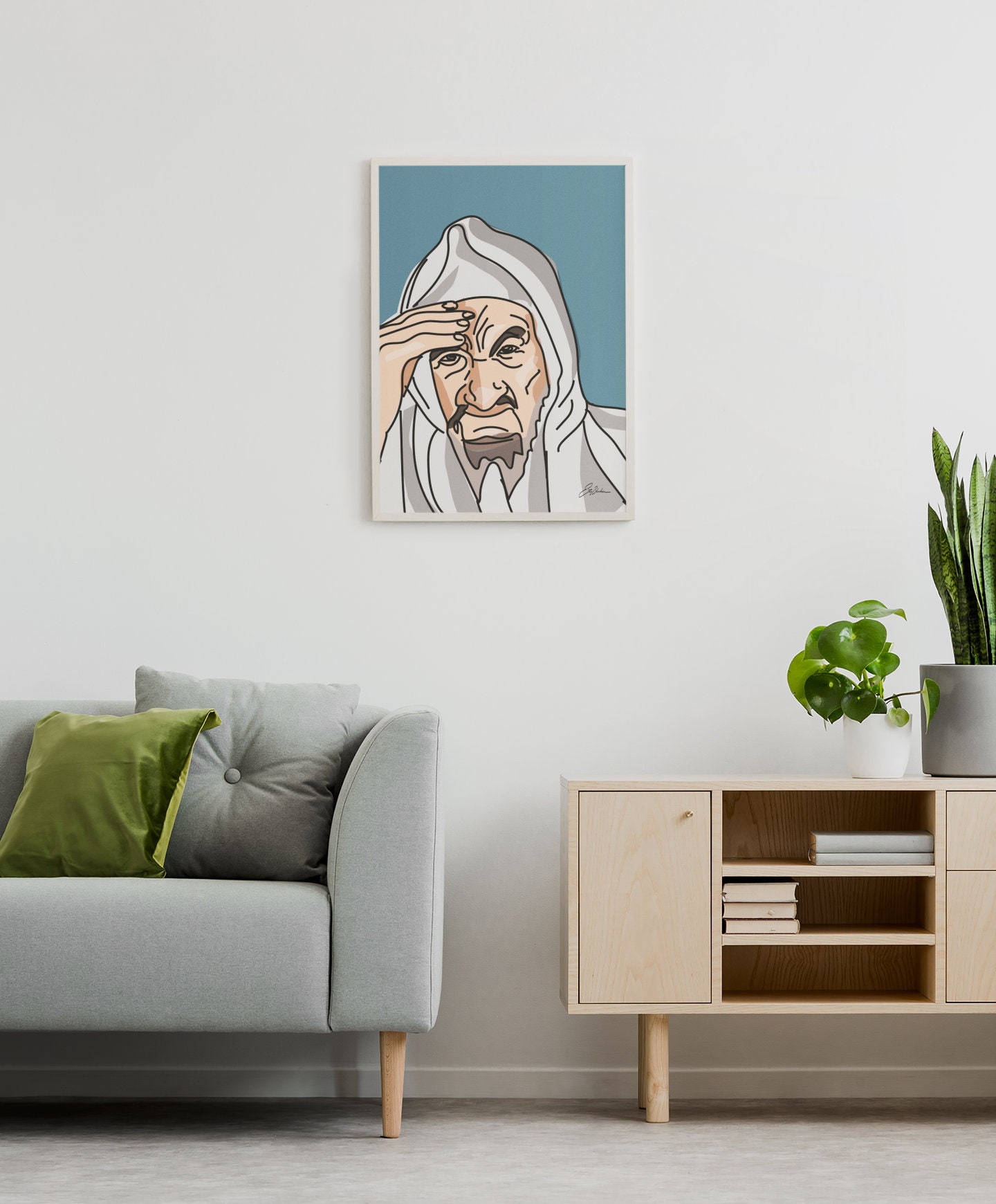 Modern Jewish Art, Baba Sali Portrait Art Print, Jewish Unframed Poster ...