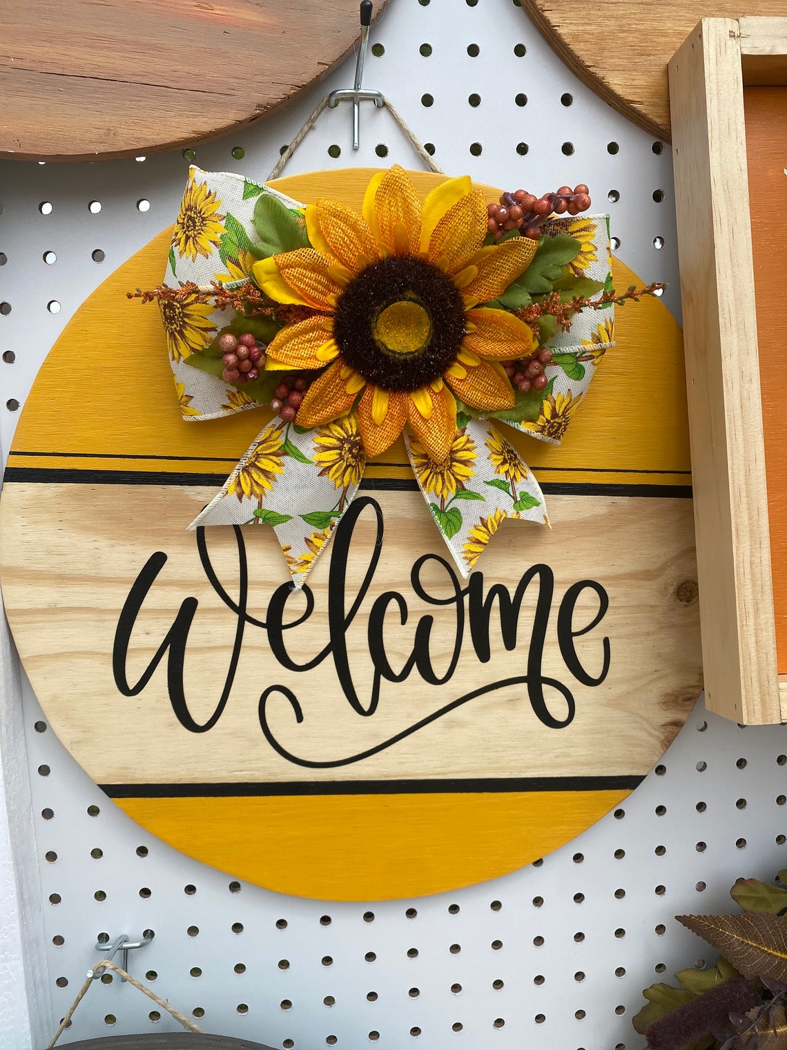 Sunflower Welcome Sign - Etsy