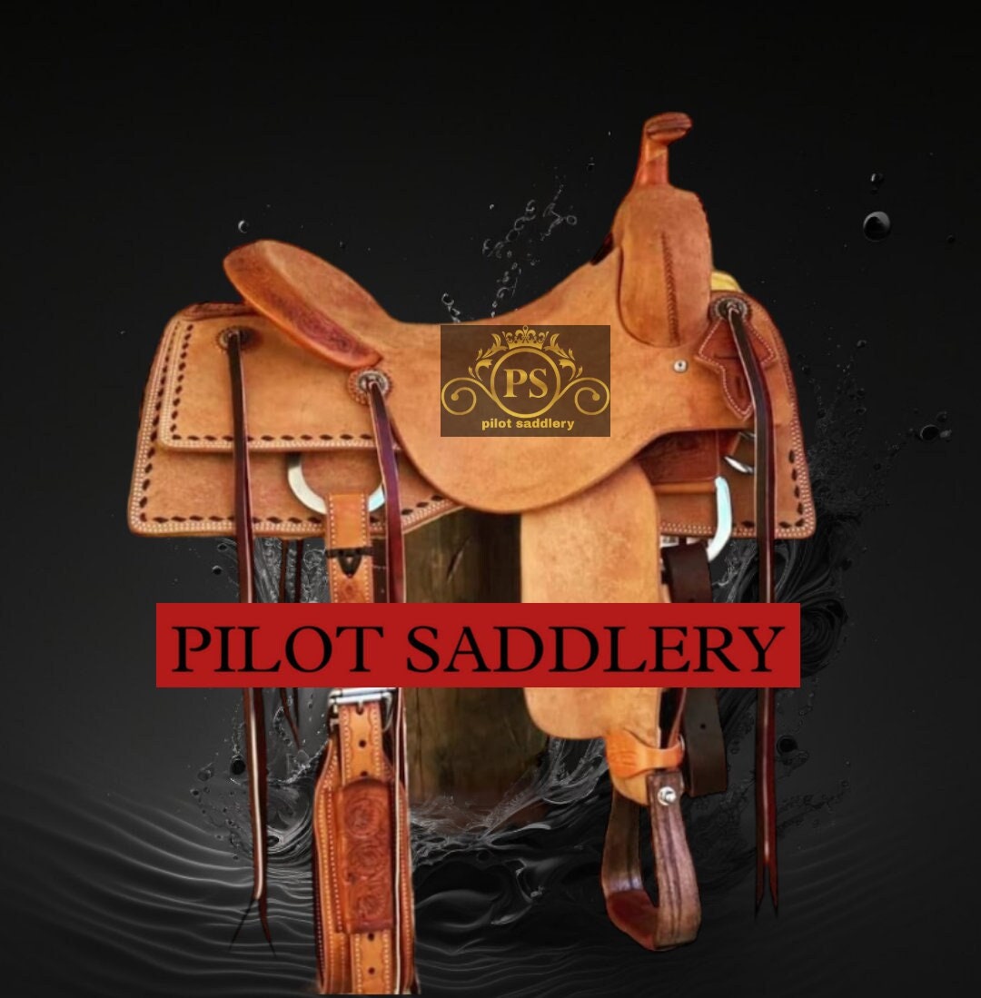 Western Rough Out Handmade Ranch Saddle Tack With Matching Headstall ...
