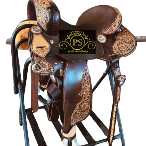 Western Rough Out Barrel Racing Saddle With Matching Tack Set - Etsy