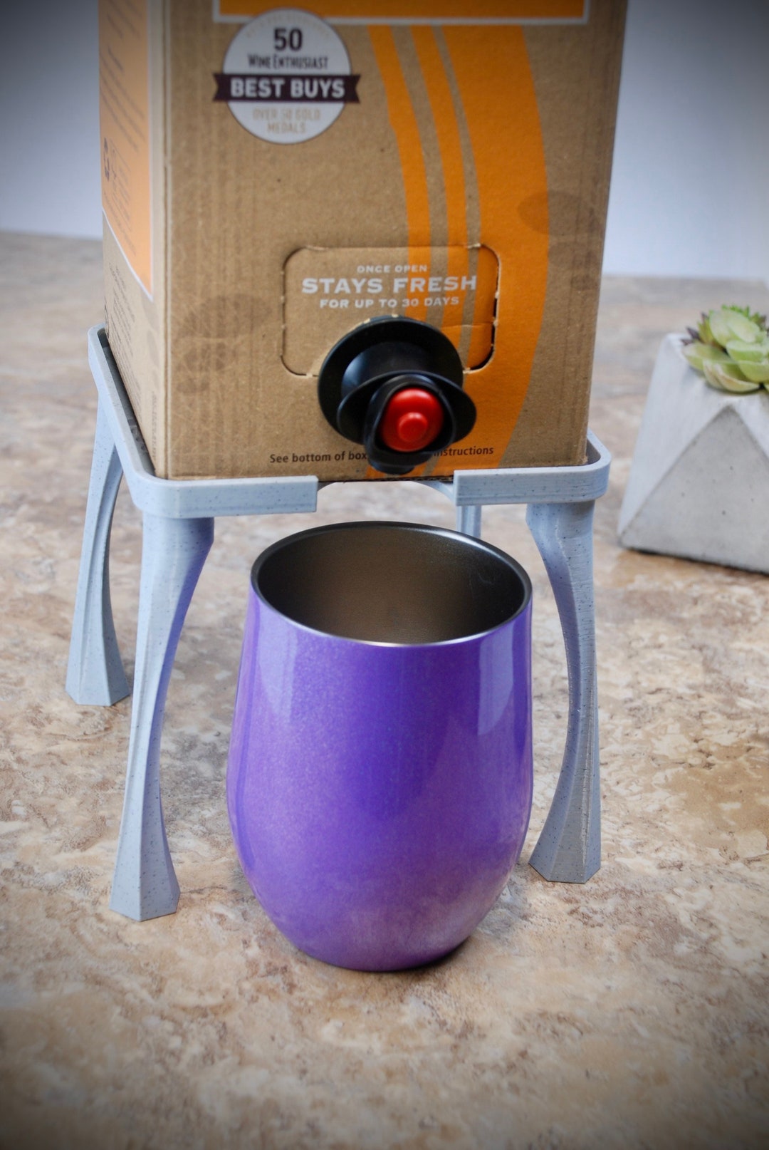 Cardbordeaux Decanter Box Wine Stand - Mommy Juice Edition - Etsy
