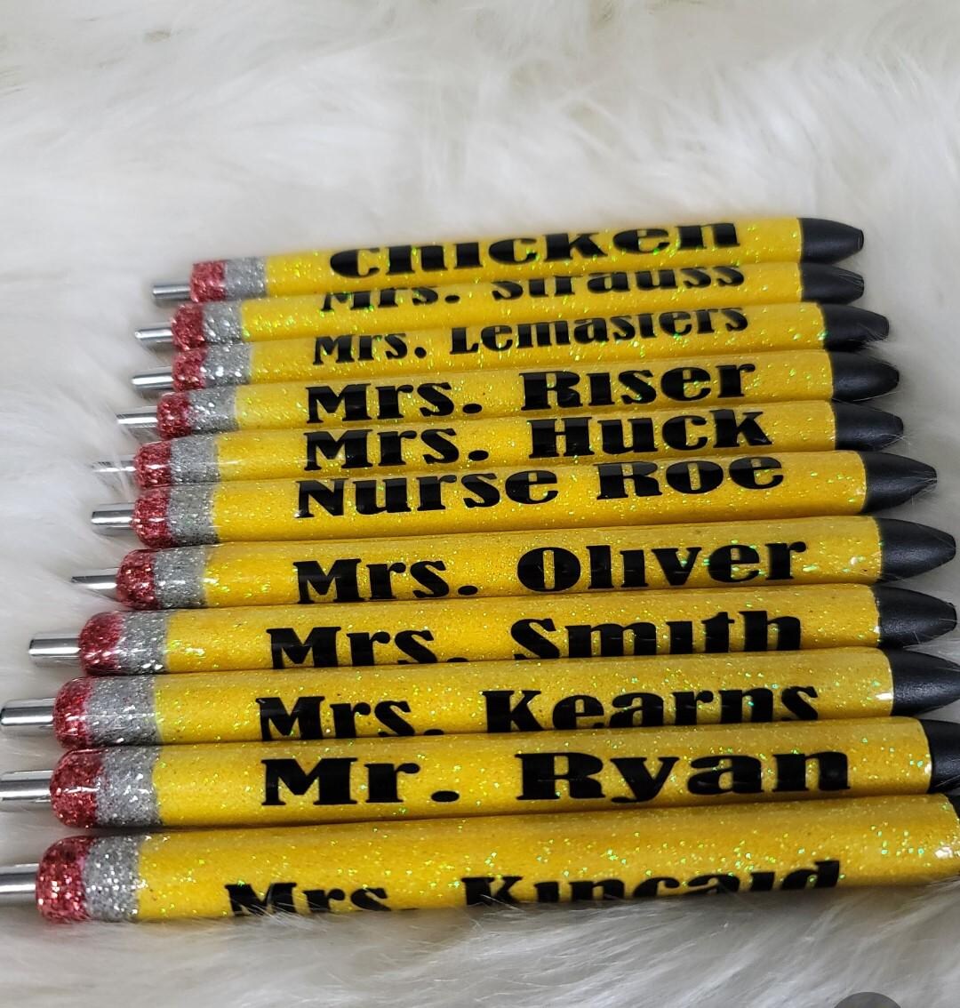 Teacher Pencil Epoxy Pen - Etsy