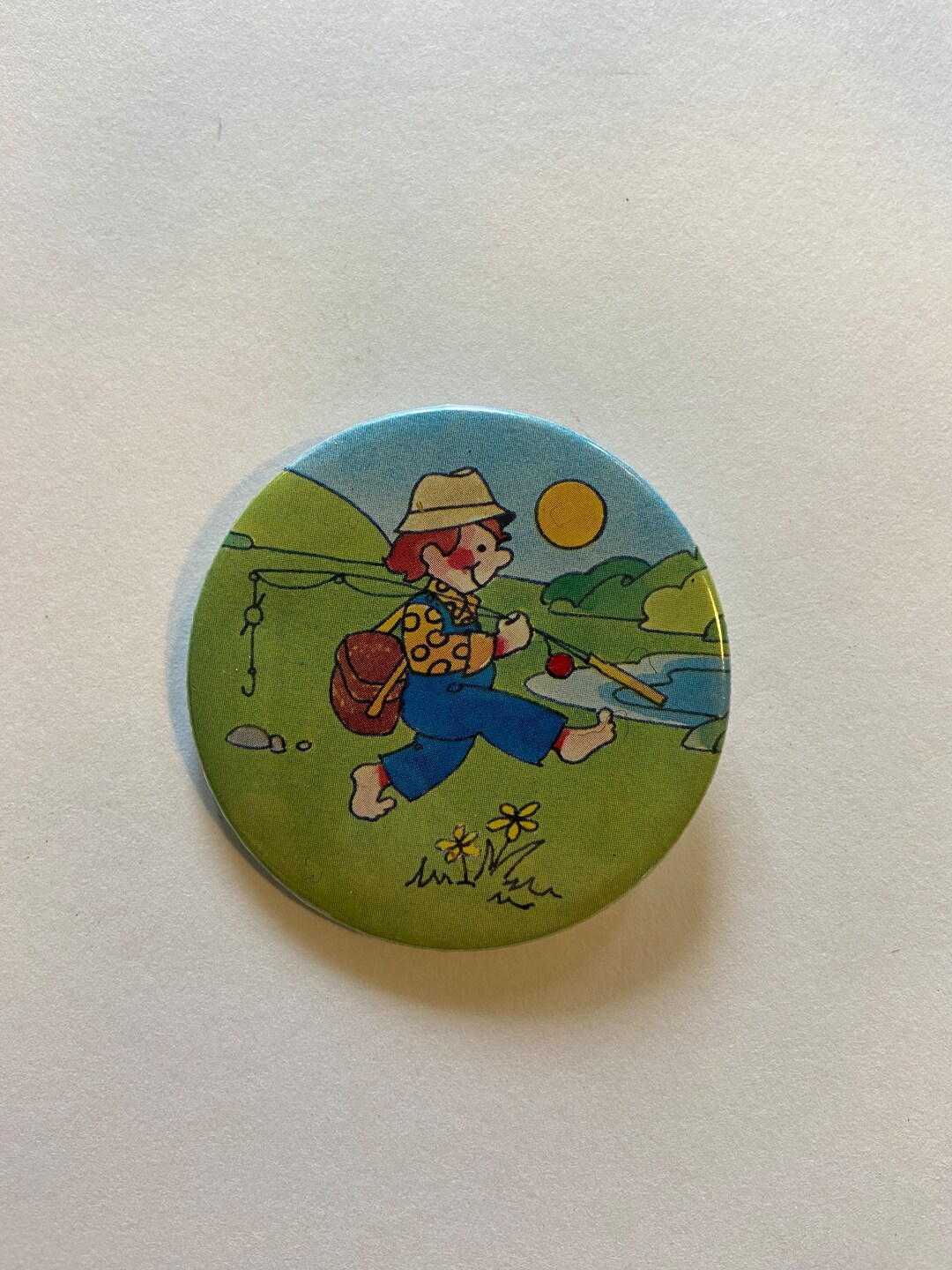 Vintage Button, “fishing ” - Etsy