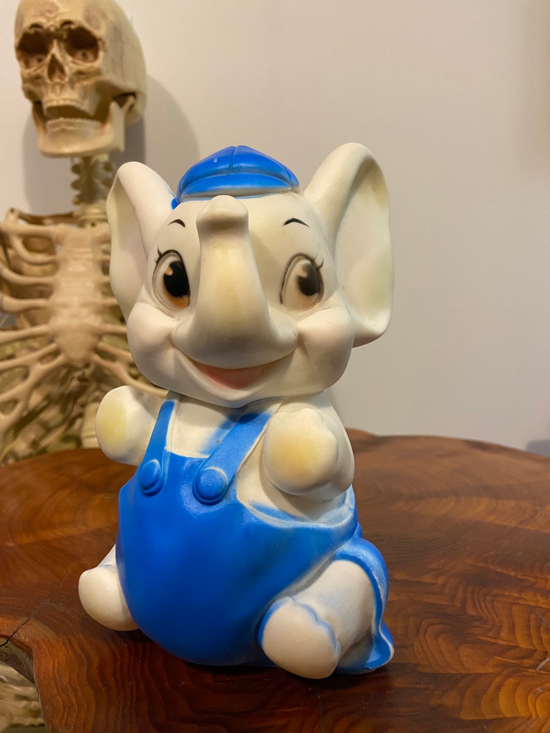 Vintage Rubber Squeaky Elephant Toy - Etsy