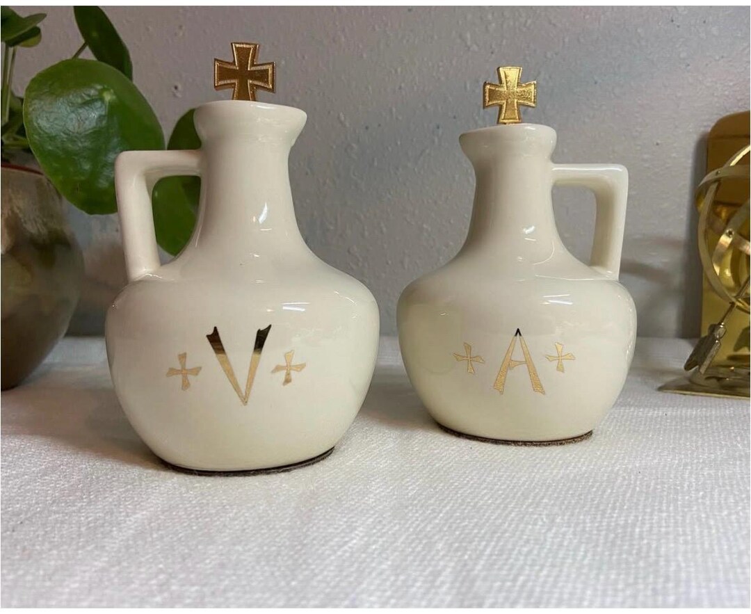 Cruet Set, Christian Religion, for Catholic Mass - Etsy