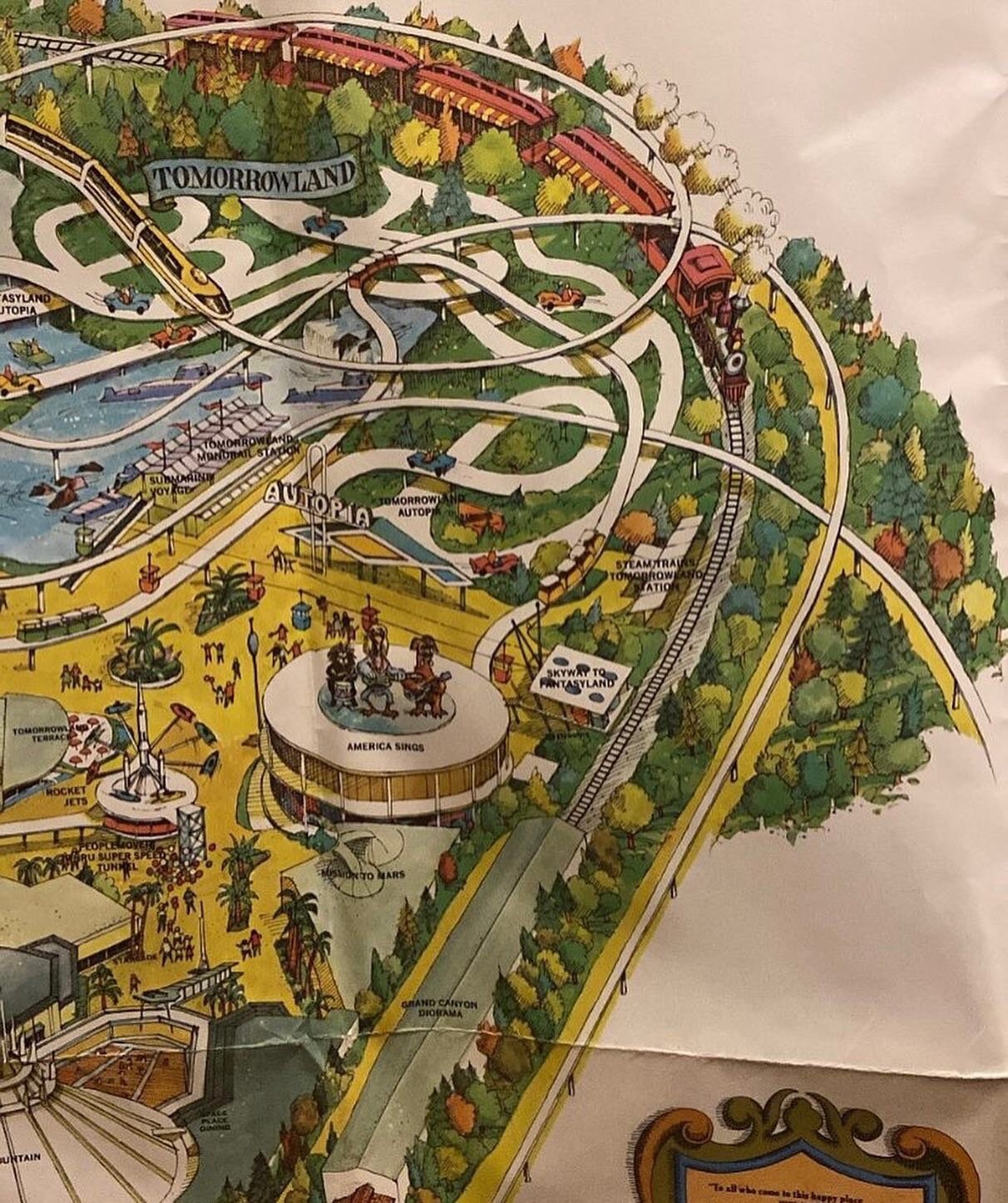 Walt Disney 1979 Park Map Poster - Etsy