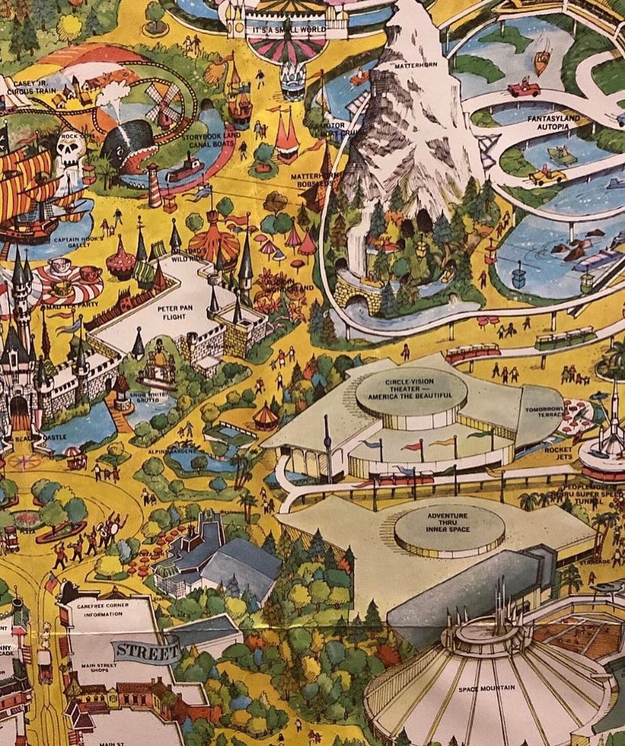 Walt Disney 1979 Park Map Poster - Etsy