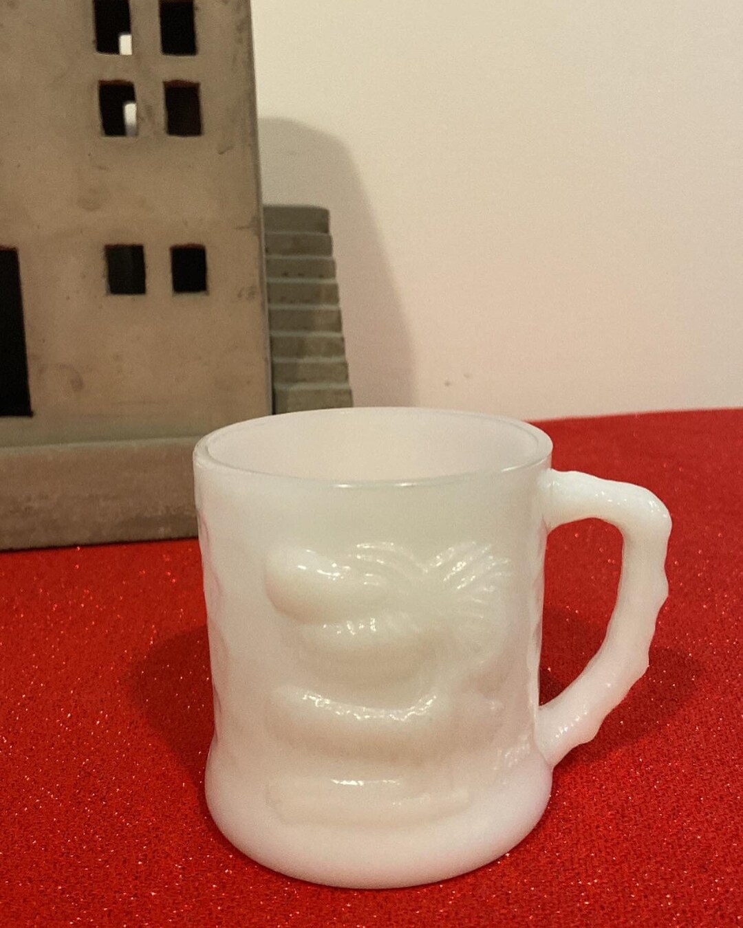 Vintage Milk Glass GROG Mug - Etsy
