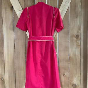 Vintage Pink House Dress, Button up Front, Belted - Etsy
