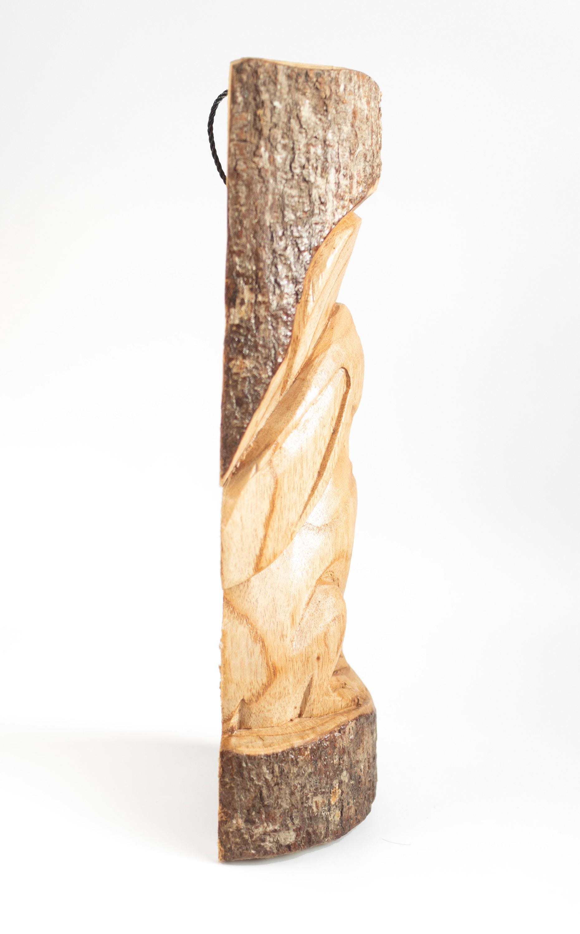 Hand Carved Wooden Hare Gazing at Moon for Spring, Easter, Garden - Etsy UK