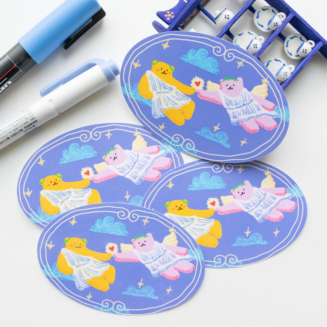 Michelangelo Art Glossy Sticker L Cute Dreamy Sticker L Classical Art ...