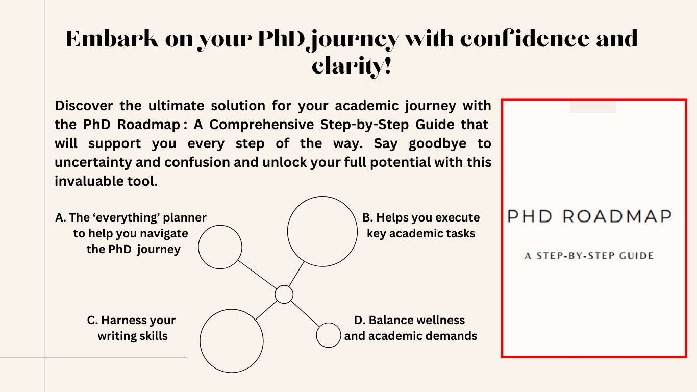 Phd Roadmap - A Step-by-step Guide - Etsy
