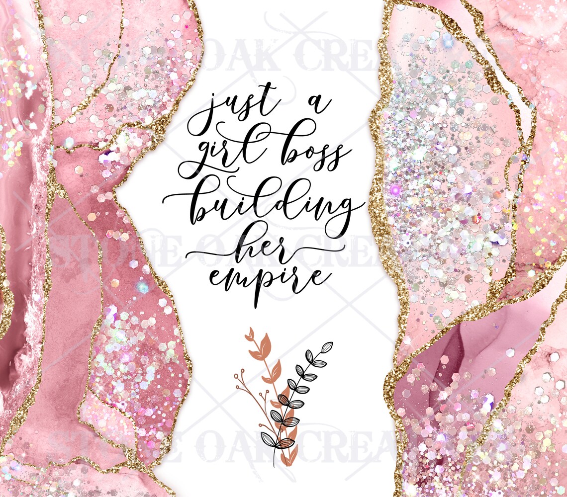 Just a Girl Boss Building Her Empire Agate Design DIGITAL - Etsy