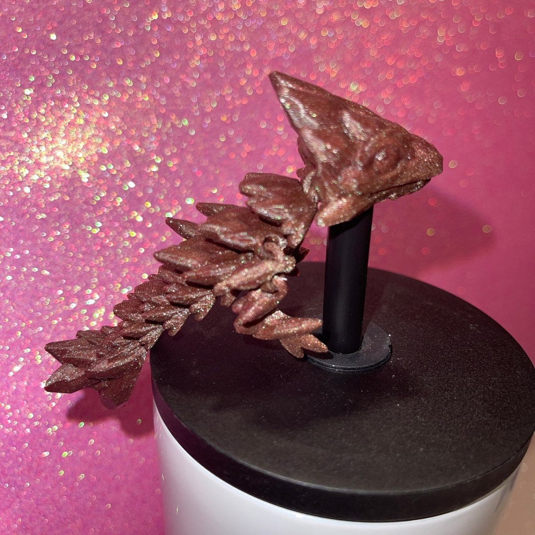 Gemstone Dragon 10mm Straw Topper 30oz 40oz Straw Toppers, Articulated ...